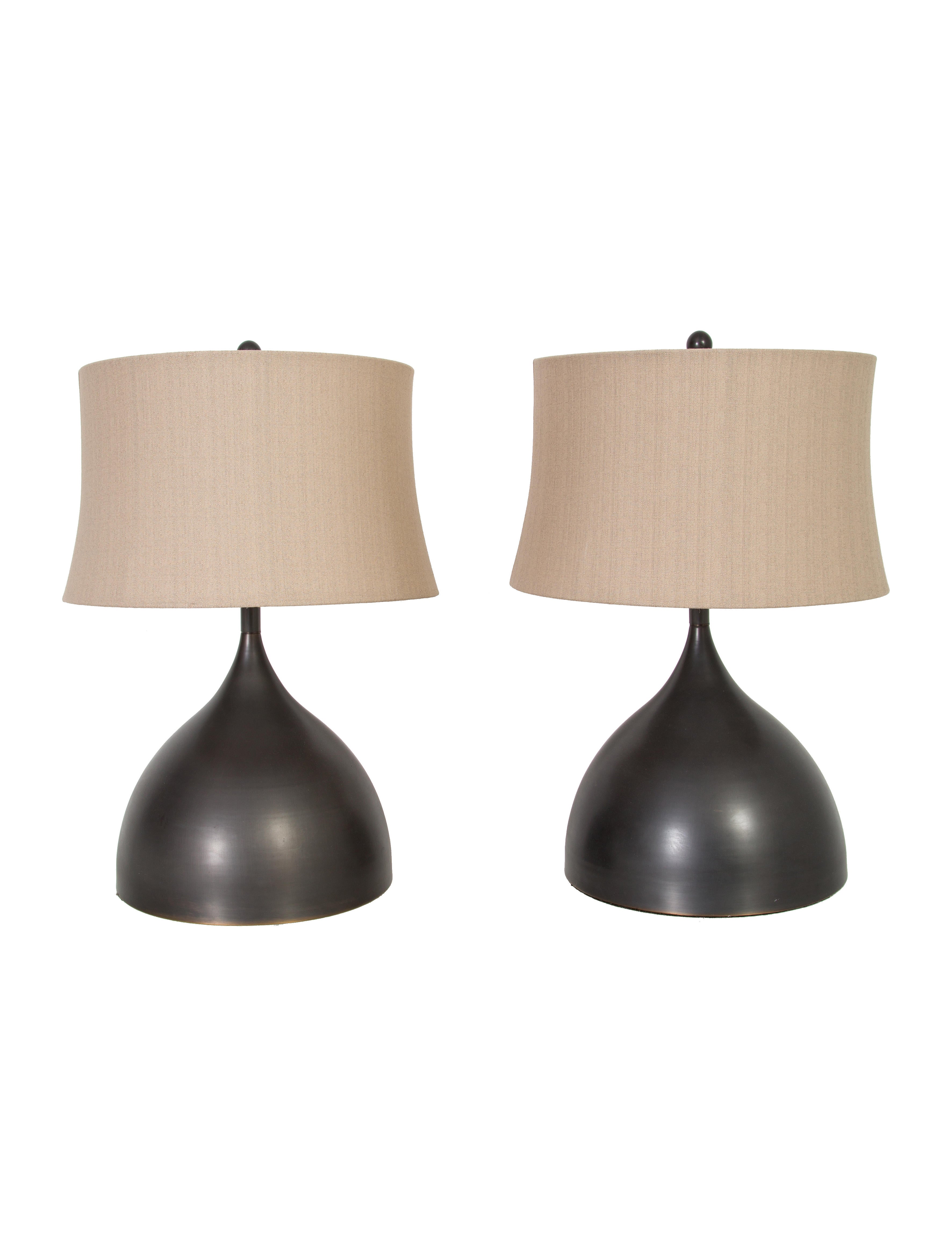 Lamp Wide Base Table Lamps - Grey Table Lamps, Lighting - LAMPS20165 ...