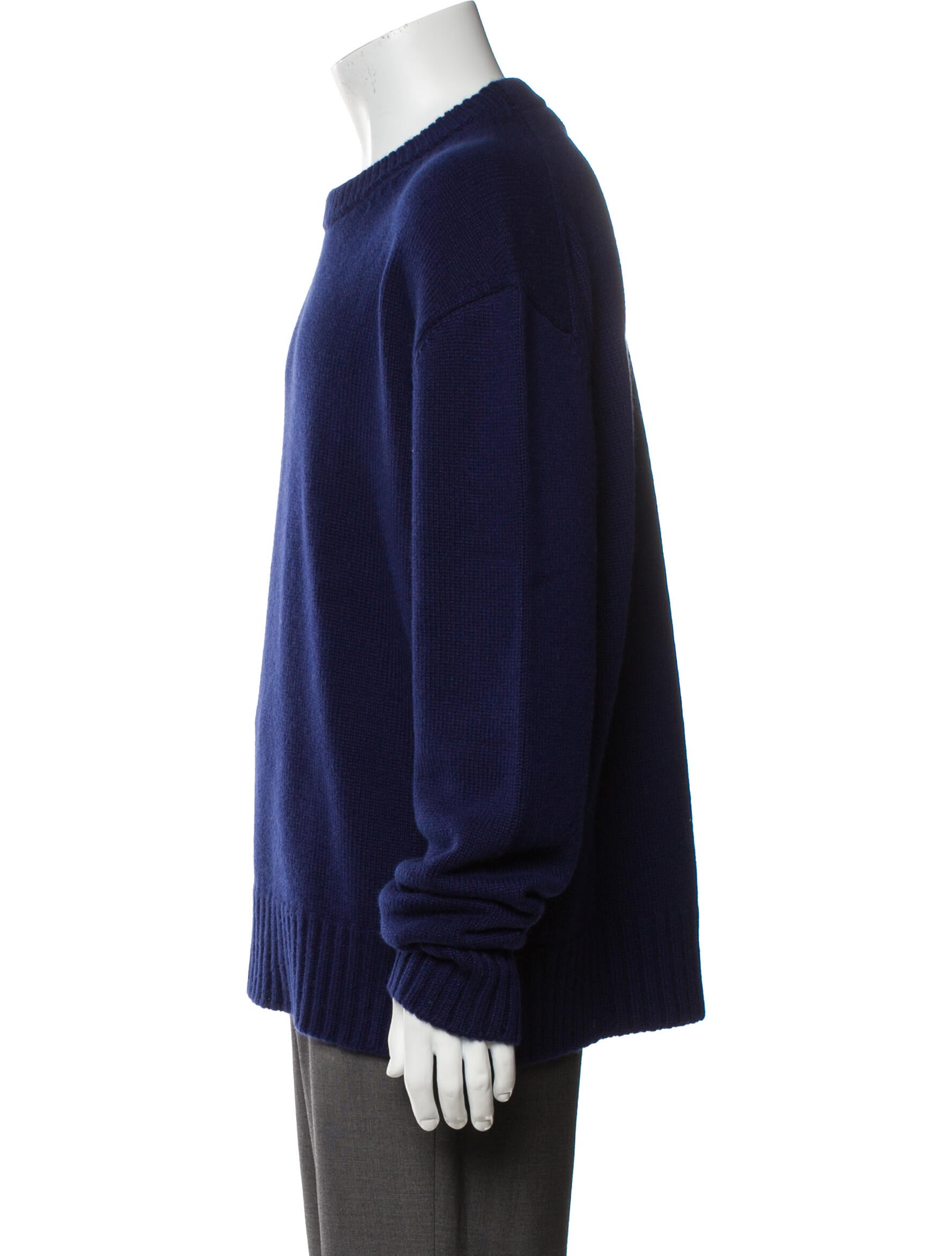 Lanvin Cashmere Crew Neck Pullover - Blue Sweaters, Clothing ...