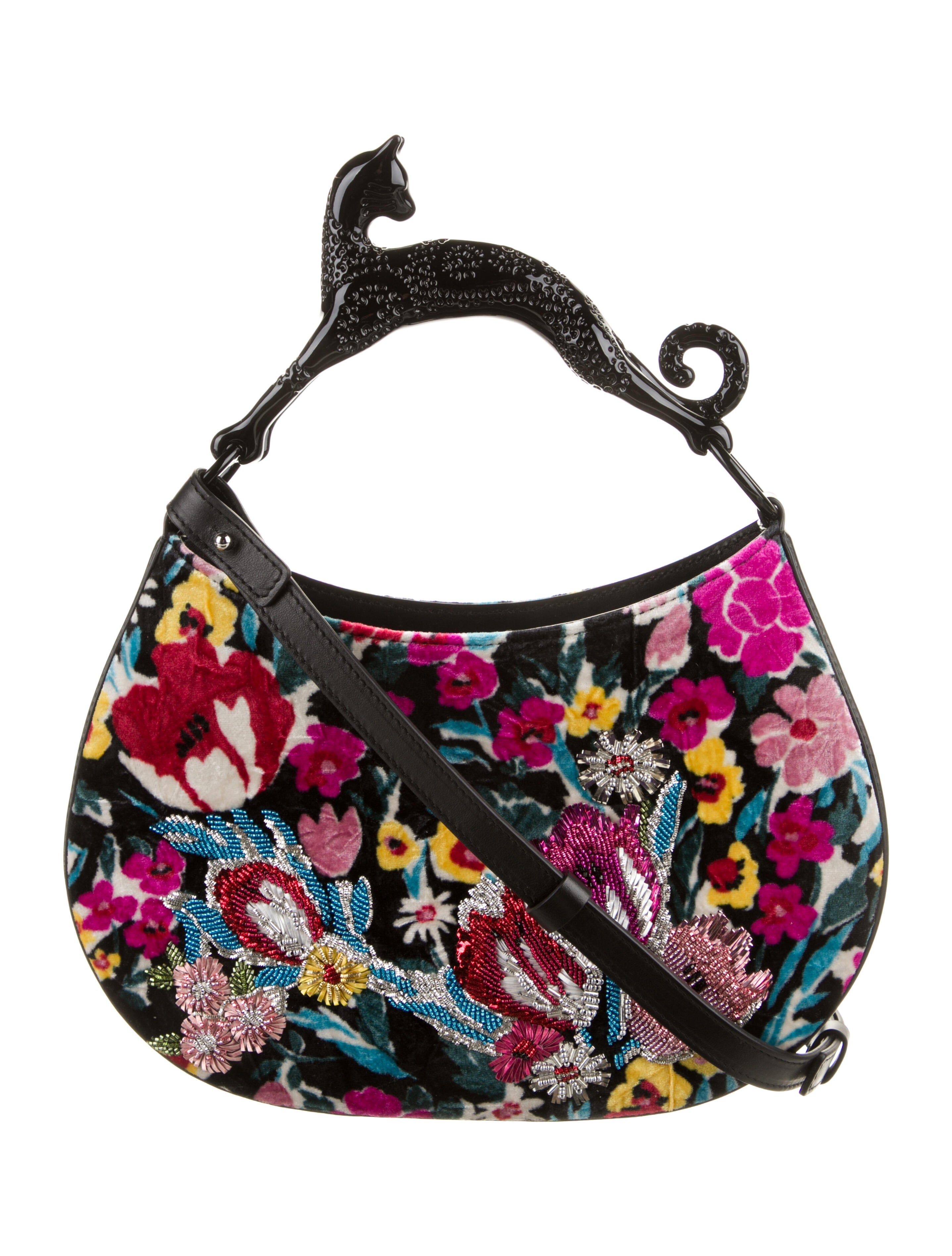 Lanvin Cat Handle Hobo Bag - Black Shoulder Bags, Handbags - LAN182930 ...