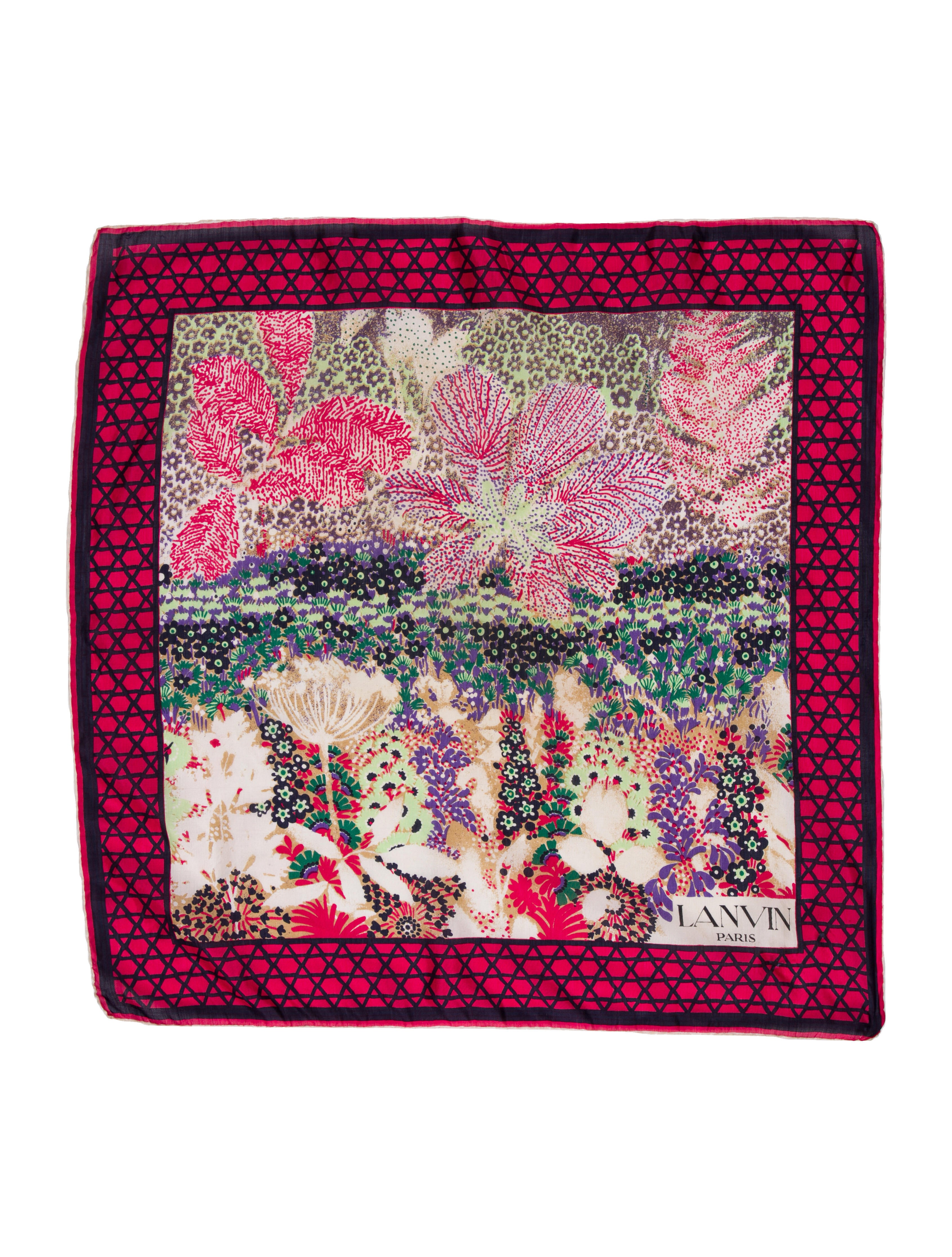 Lanvin Heart Print Scarf - Black Scarves and Shawls, Accessories ...