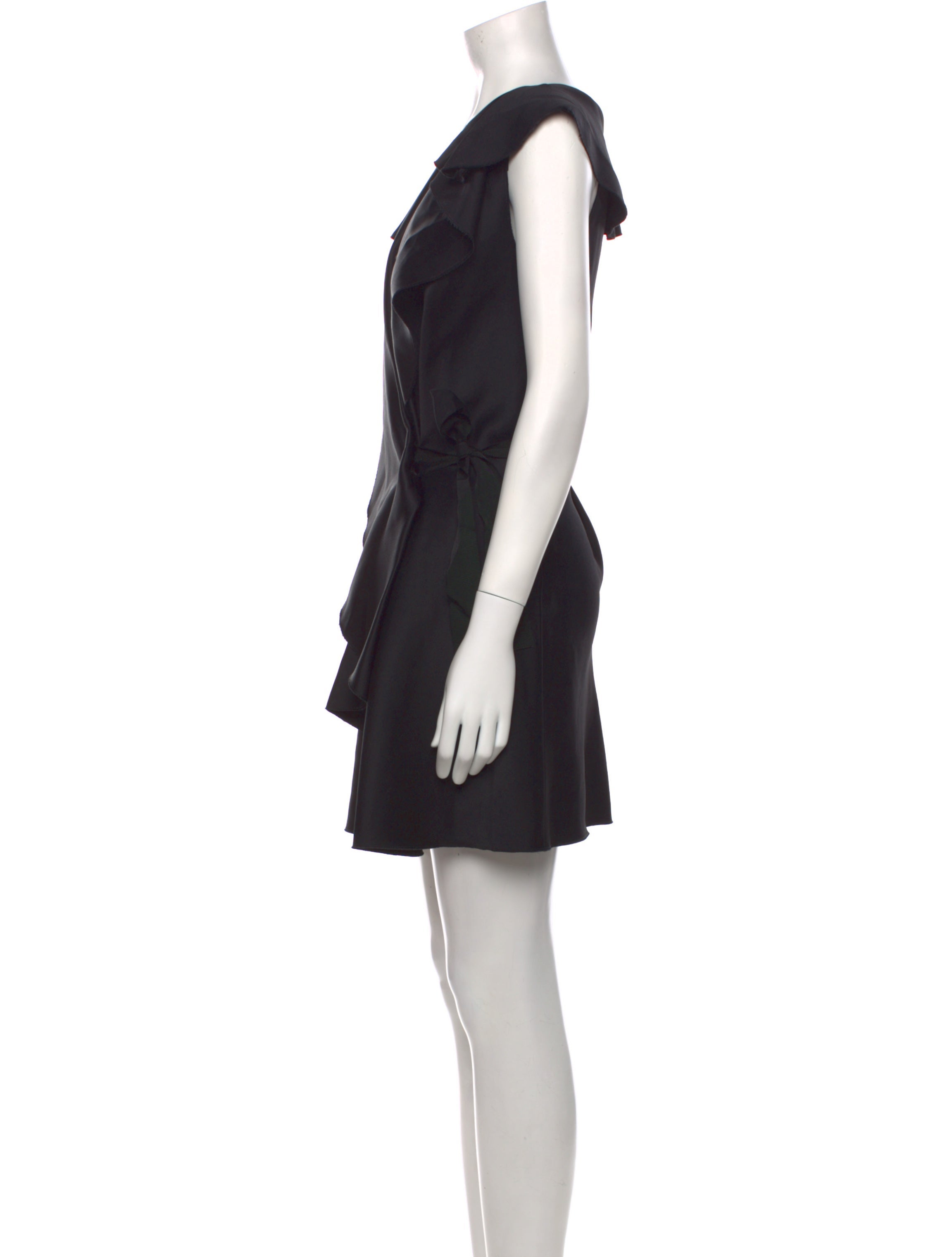 Lanvin Quilted Raw-Edge Dress - Black Dresses, Clothing - LAN59144 ...
