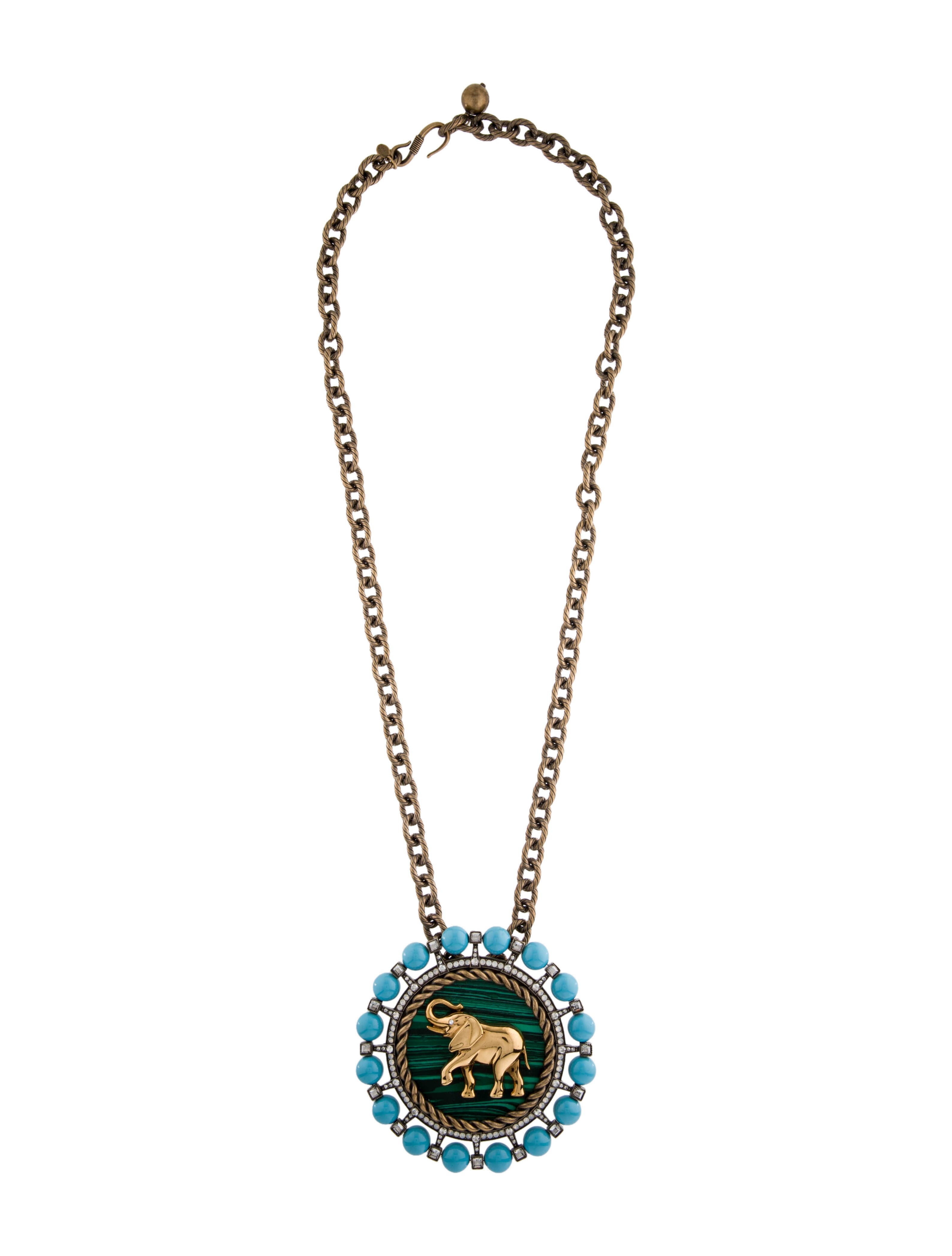 Erickson Beamon Crystal Pendant Necklace - Gold, Gold-Tone Metal ...