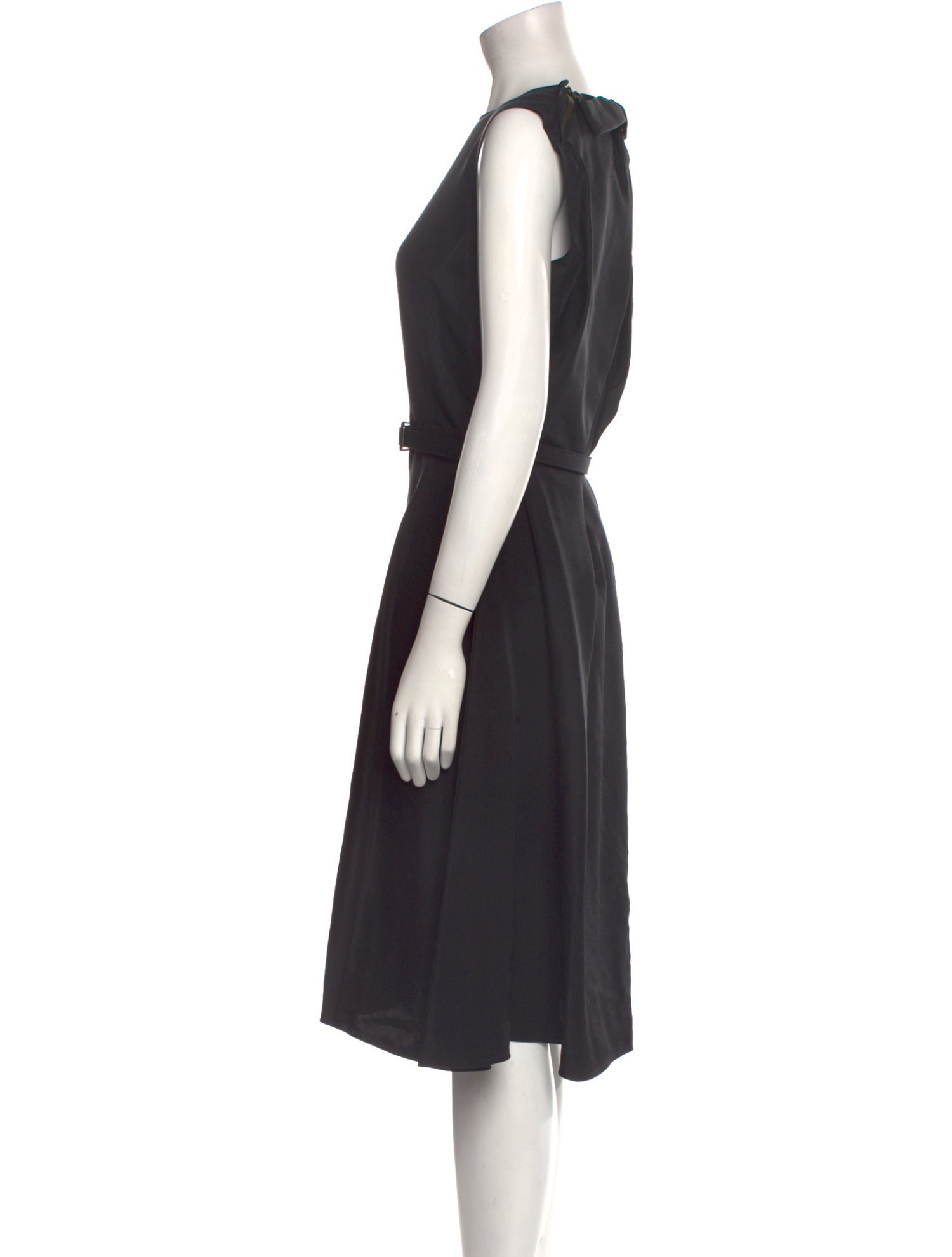 Lanvin Silk Midi Length Dress - Black Dresses, Clothing - LAN197796 ...