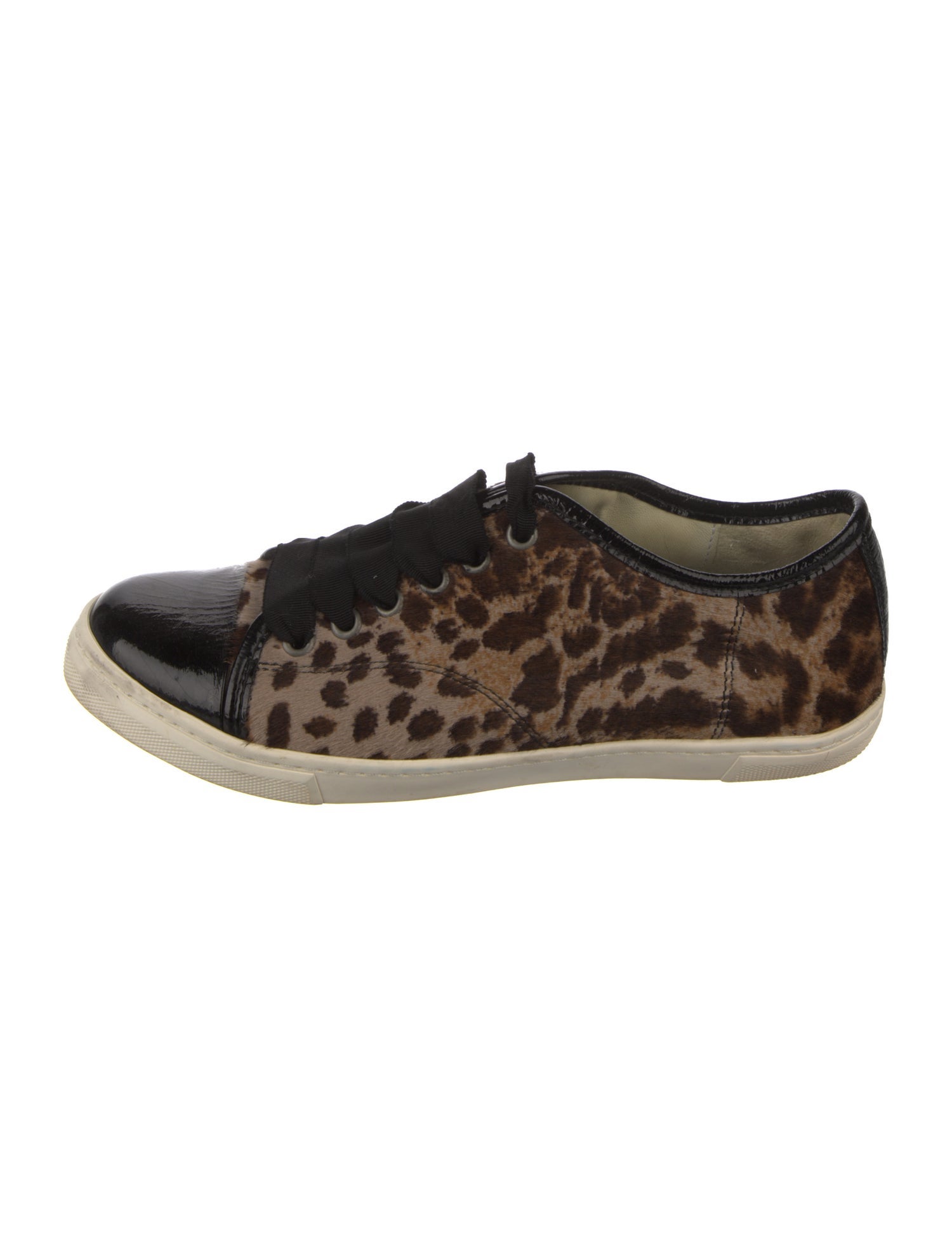 Lanvin Ponyhair Animal Print Sneakers - Neutrals Sneakers, Shoes ...