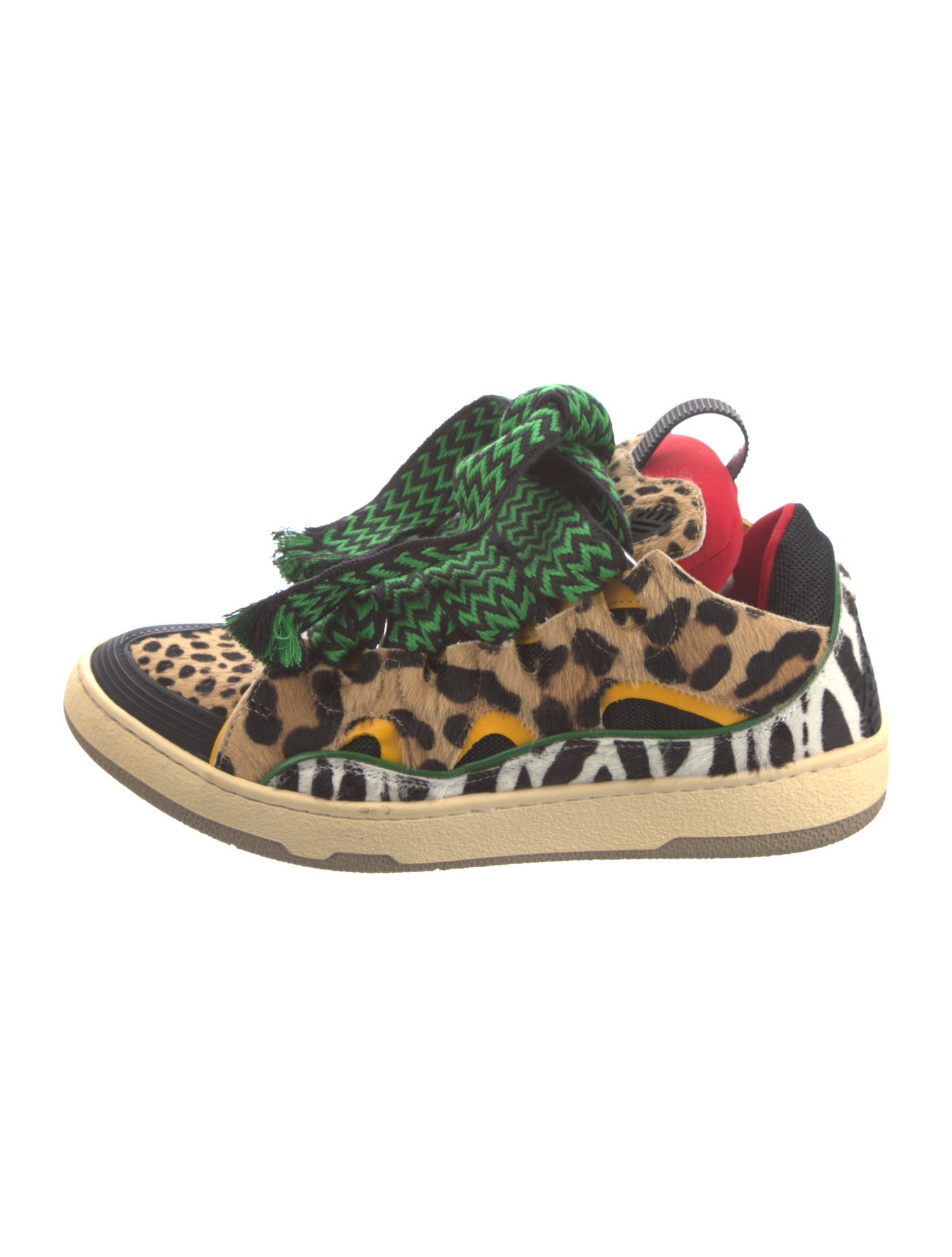 Lanvin Ponyhair Animal Print Sneakers - Black Sneakers, Shoes ...