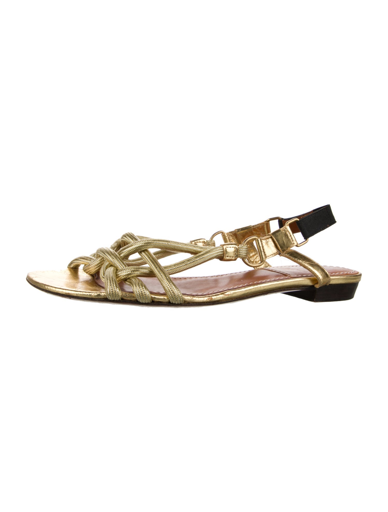 Lanvin Slingback Sandals - Gold Sandals, Shoes - LAN202170 | The RealReal