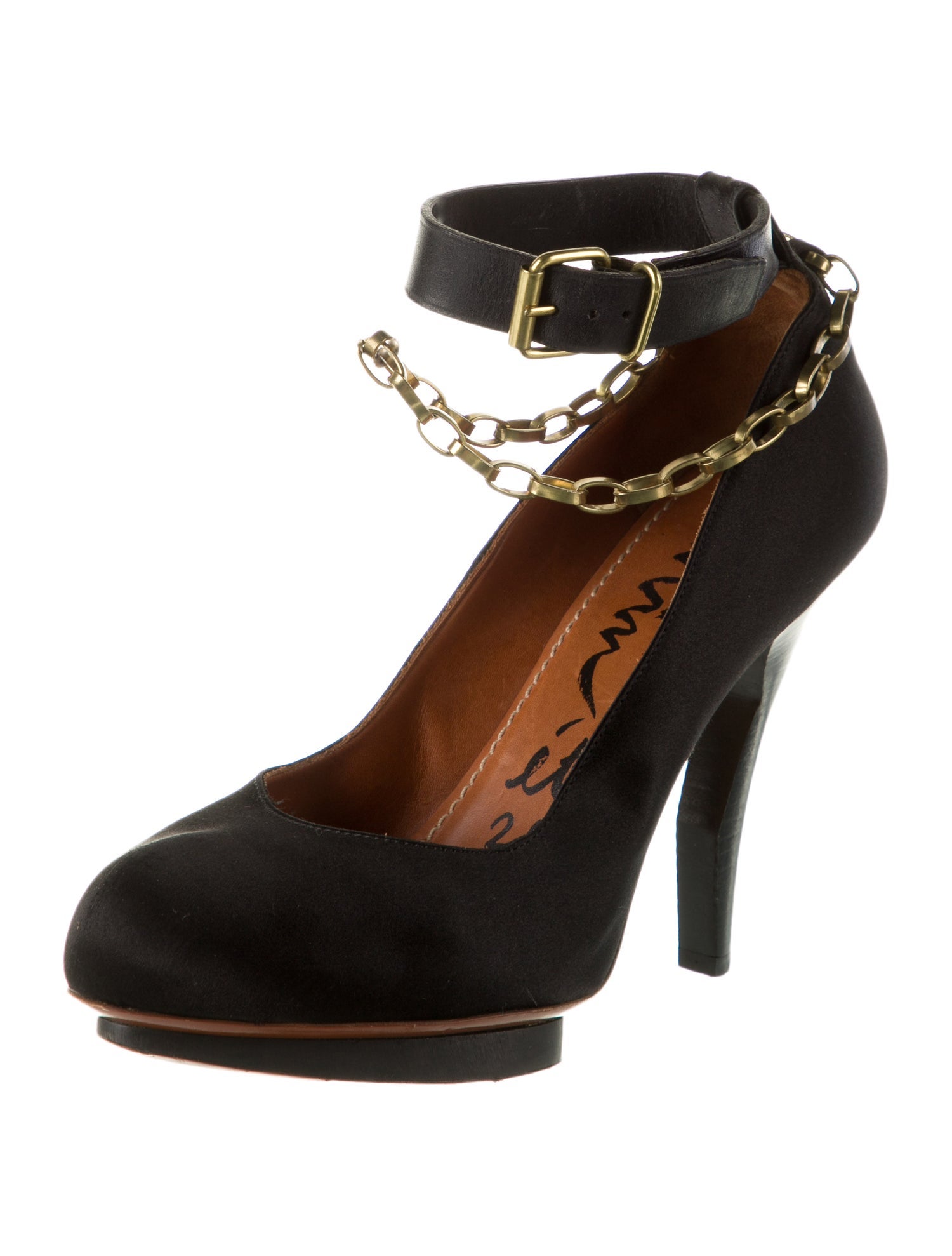 Manolo Blahnik Satin Slingback Pumps - Blue Pumps, Shoes - MOO38241 ...