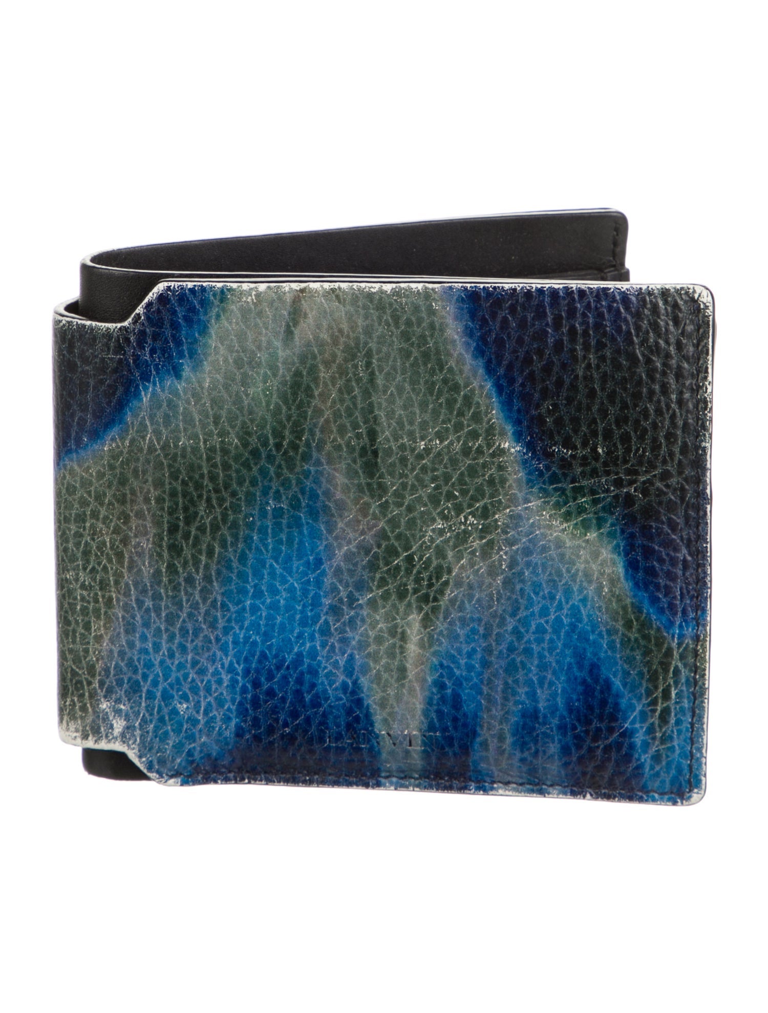Lanvin Leather Printed Wallet - Blue Wallets, Accessories - LAN206790 ...
