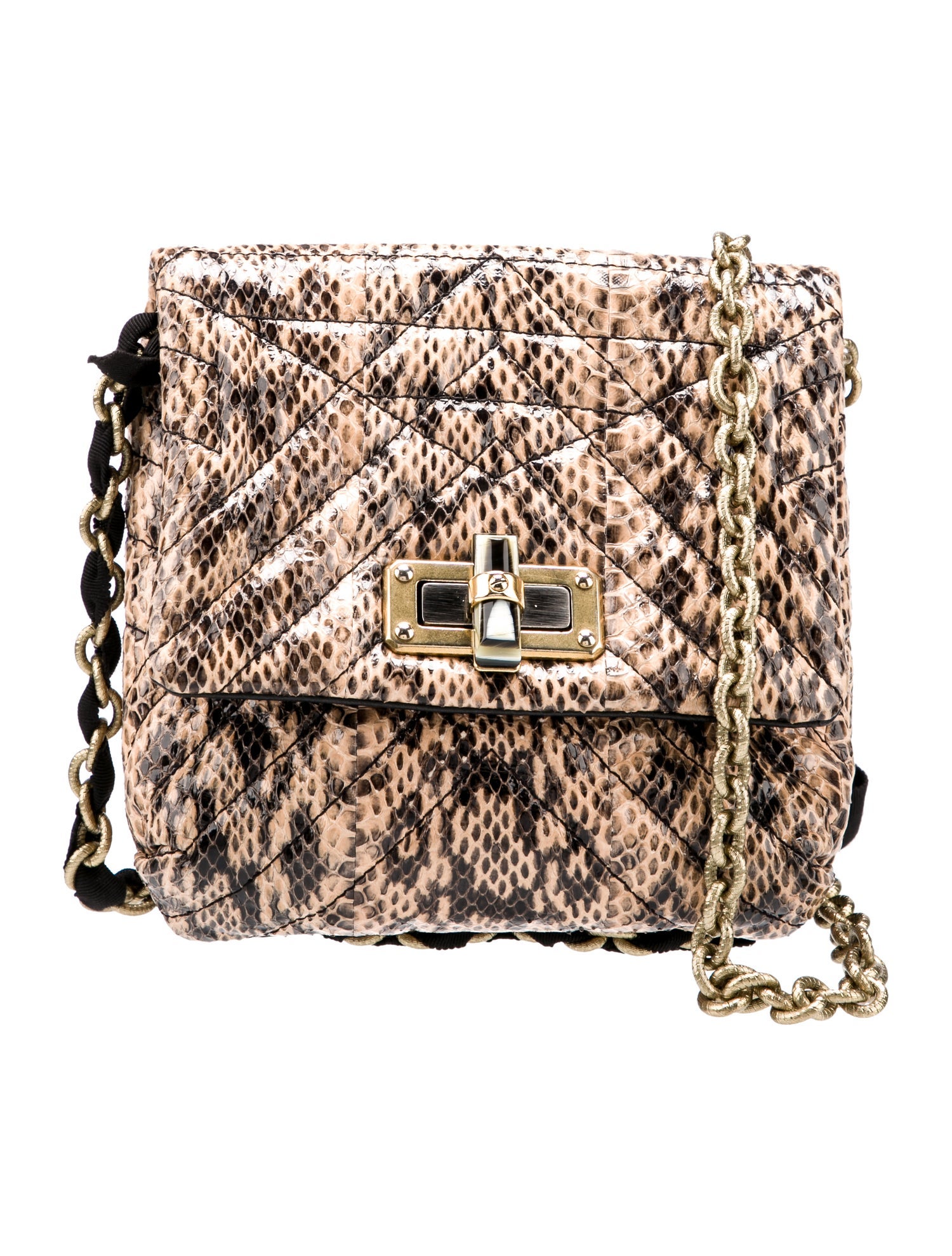 Alexander McQueen Snakeskin Crossbody Bag - Neutrals Crossbody Bags ...