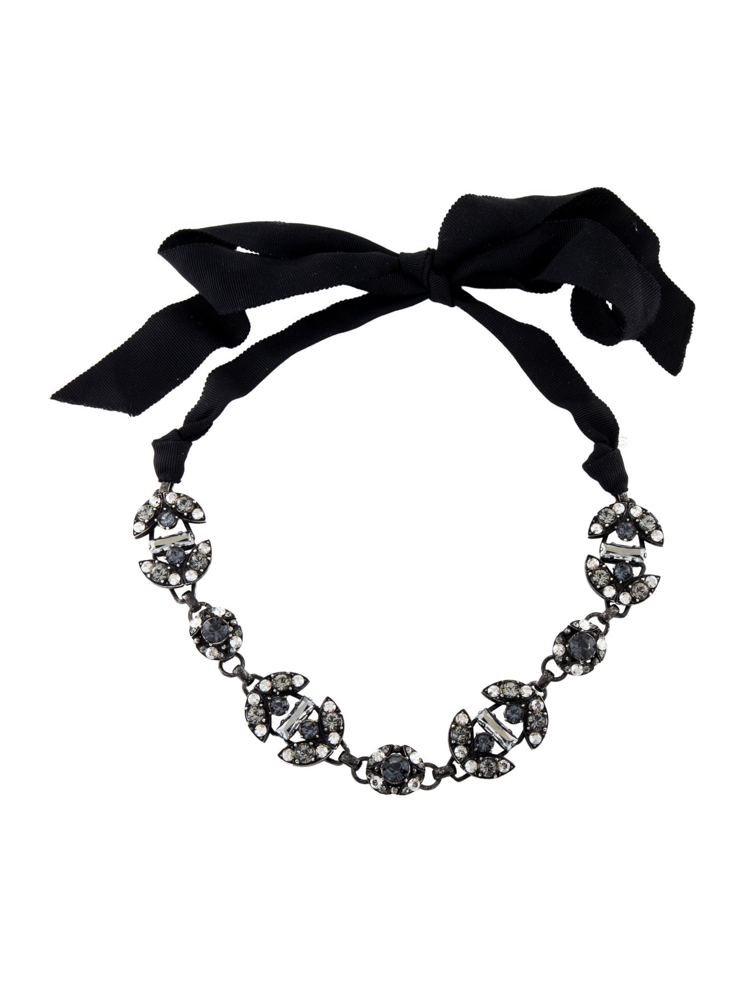 Marni Horn , Resin & Ribbon Collar Necklace - Black Station, Necklaces ...