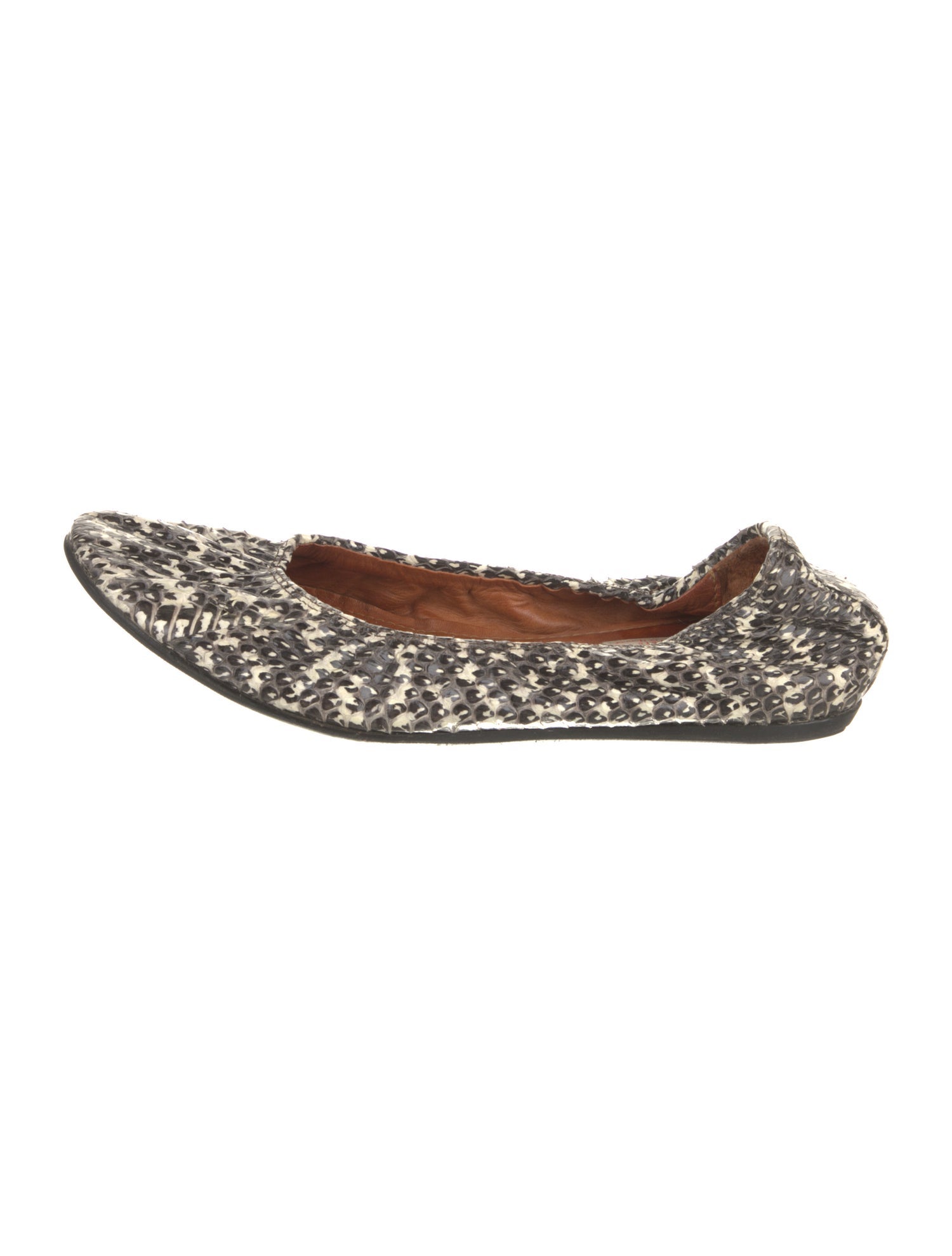 Lanvin Snakeskin Animal Print Ballet Flats - Neutrals Flats, Shoes ...