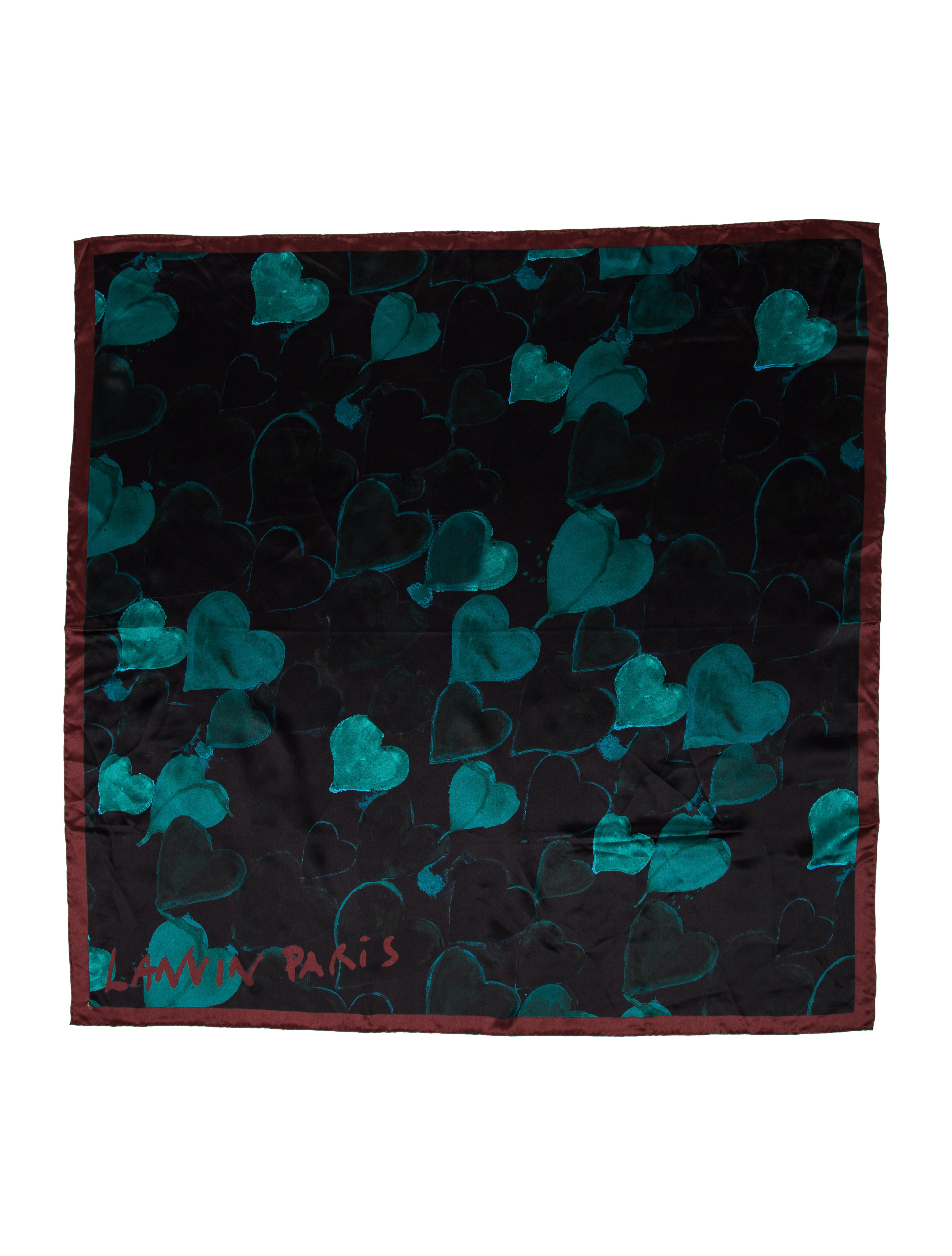 Lanvin Heart Print Scarf - Black Scarves and Shawls, Accessories ...