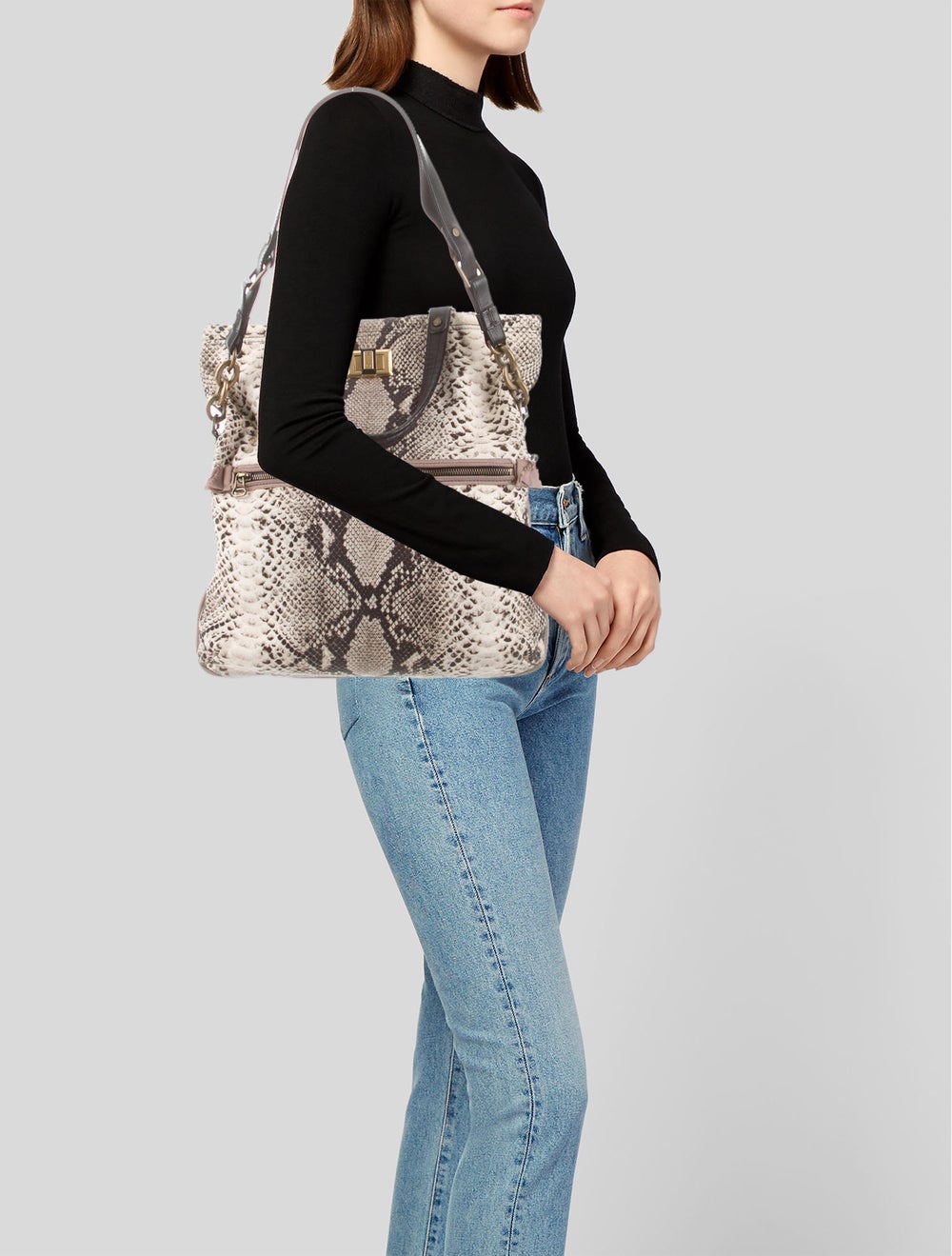 Lanvin Snake Print Shoulder Bag - Handbags - LAN85975 | The RealReal
