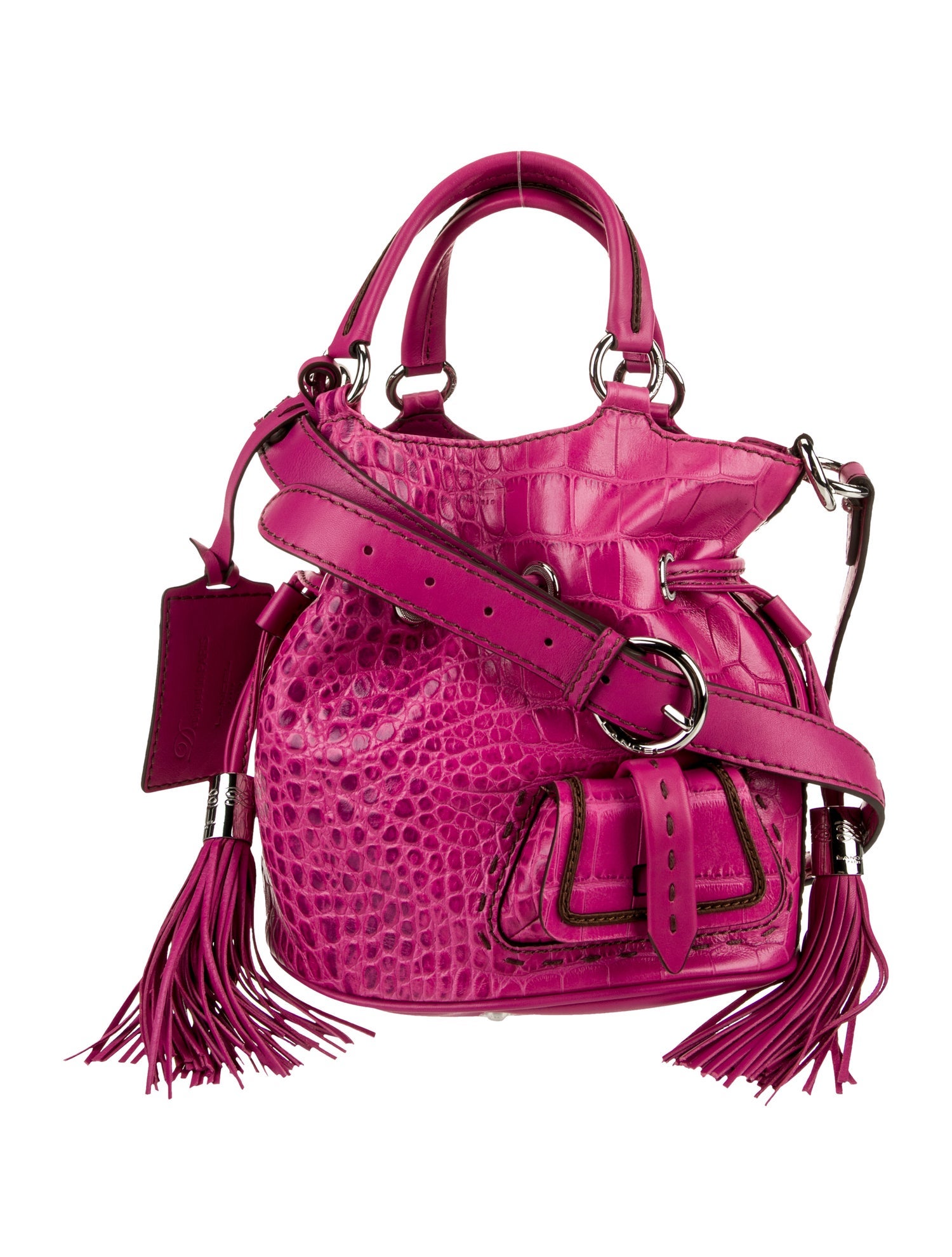 Lancel Leather Shoulder Bag - Pink Bucket Bags, Handbags - LANCE21771 ...