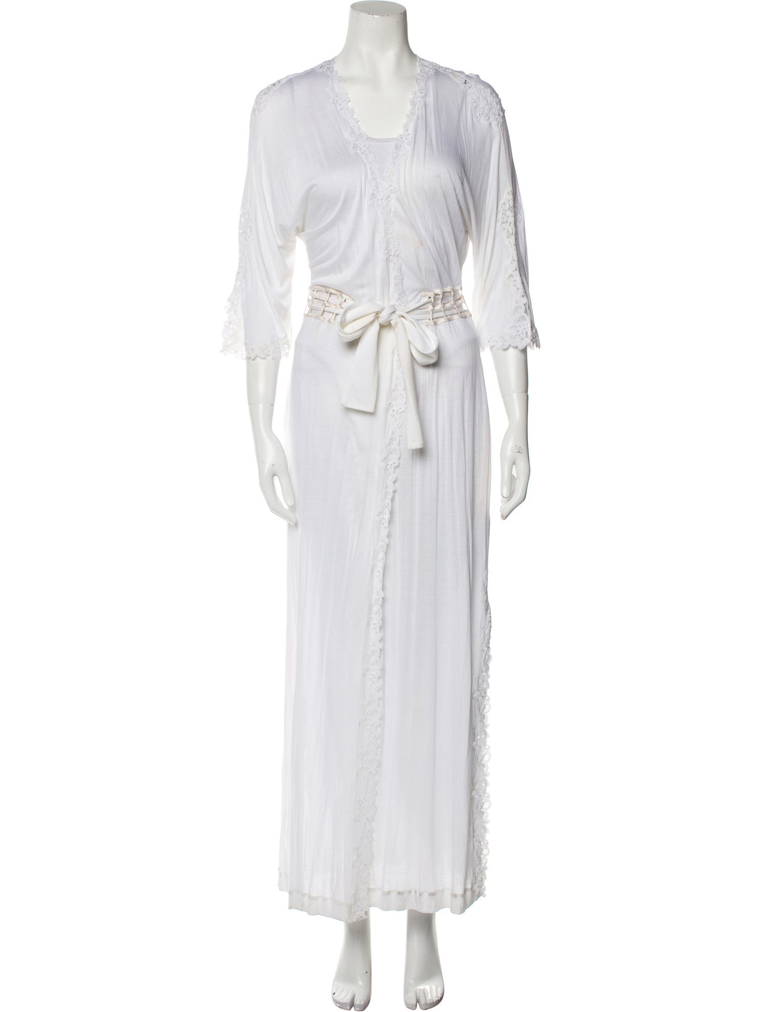 La Perla Cutout Accent Robe - White Loungewear, Clothing - LAP31871 ...