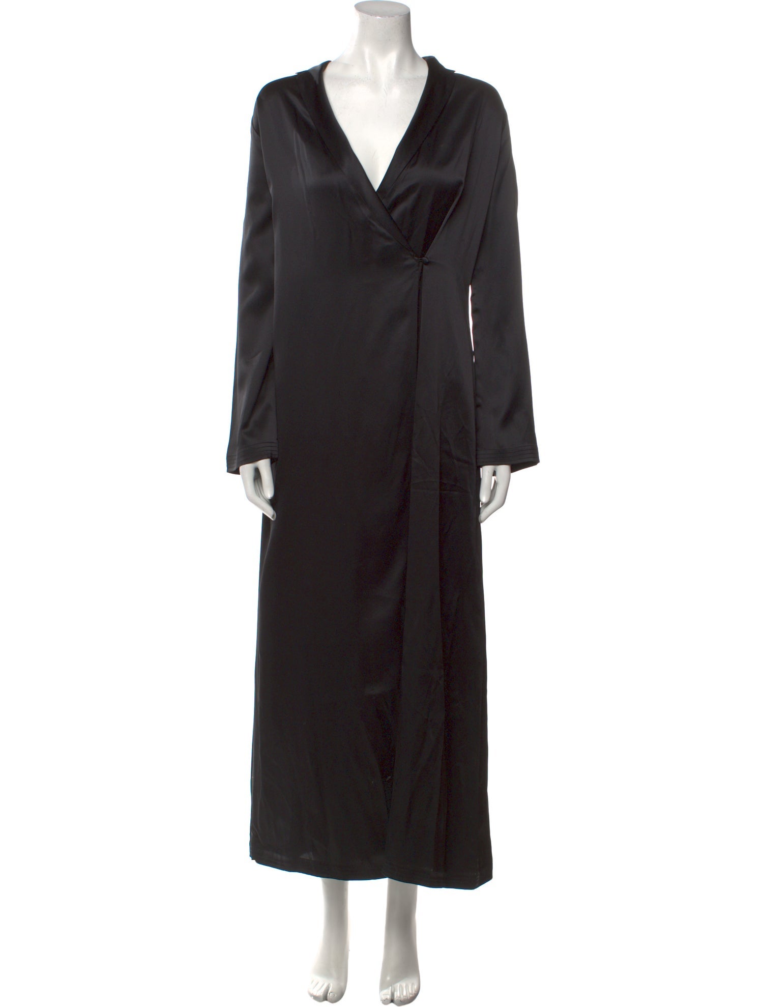 La Perla Silk Lace Trim Embellishment Robe - Black Loungewear, Clothing ...