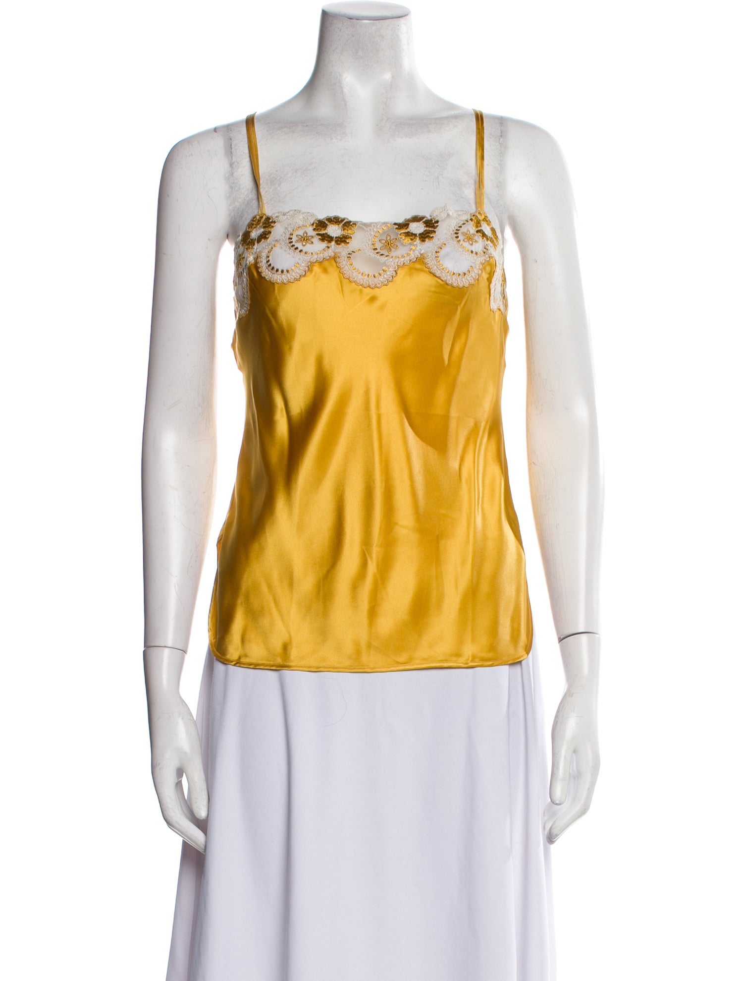 La Perla Silk Square Neckline Top w/ Tags - Yellow Tops, Clothing ...