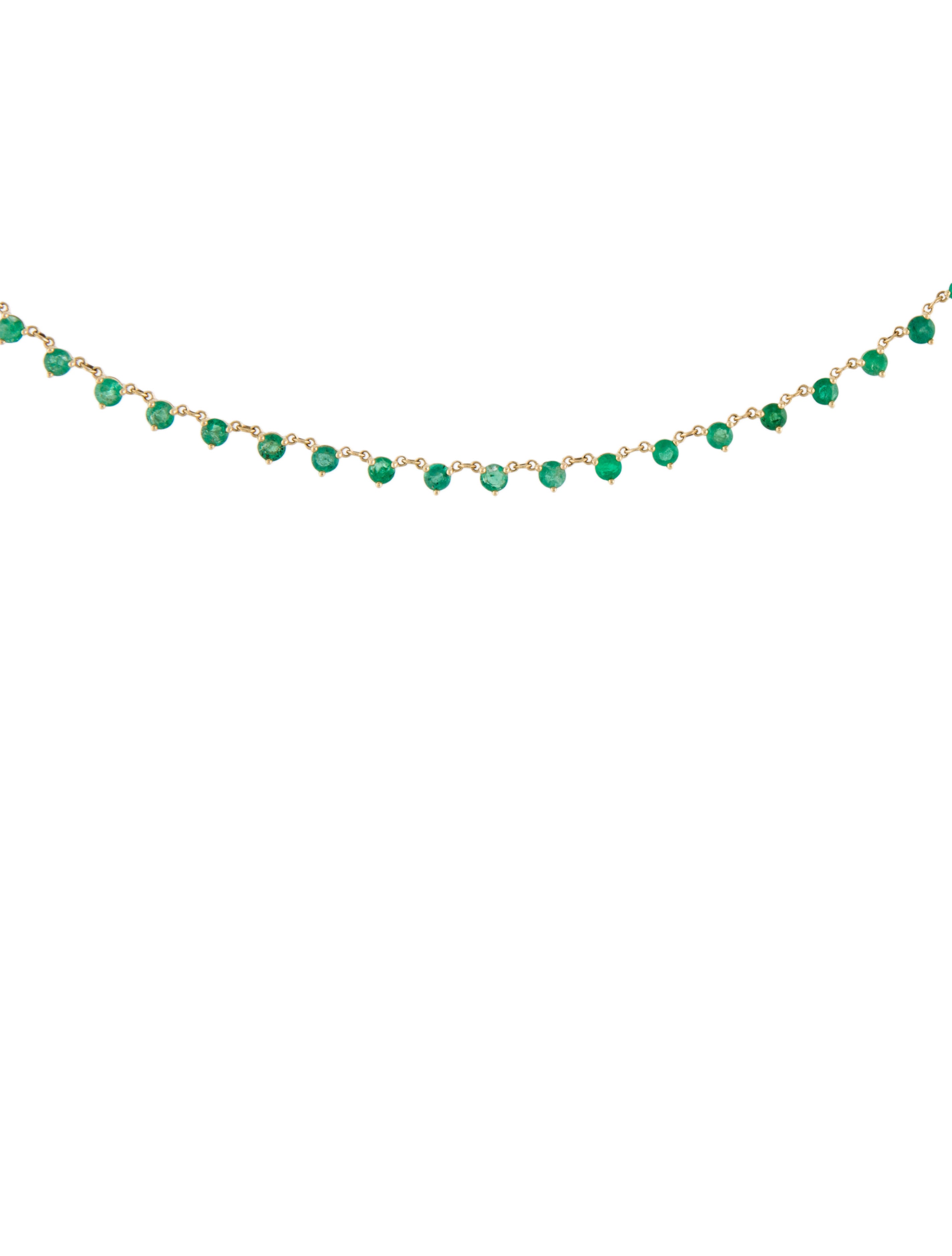 The Last Line 14K Emerald Floating Collar Necklace - Choker, Necklaces ...