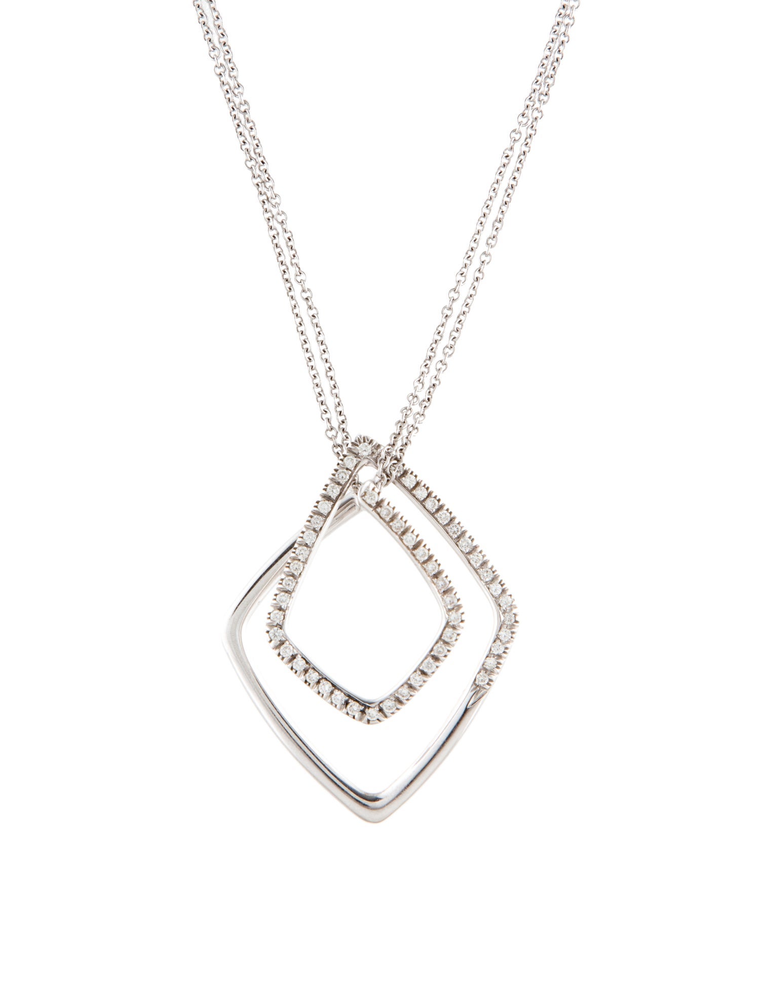 Luca Carati 18K Diamond Pendant Necklace - Rhodium-Plated 18K White ...
