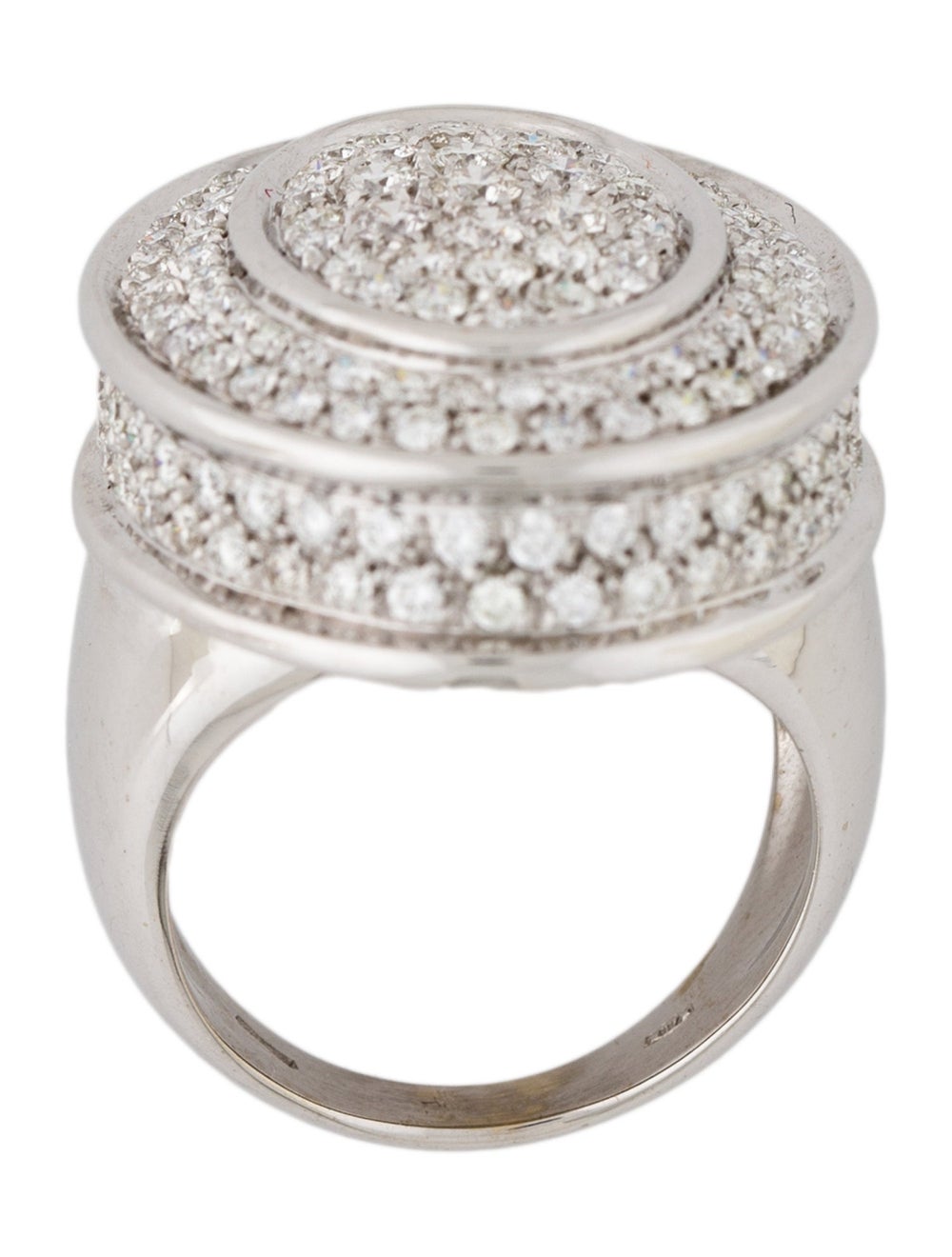Luca Carati 18K Pavé Diamond Oval Cocktail Ring - Rhodium-Plated 18K ...