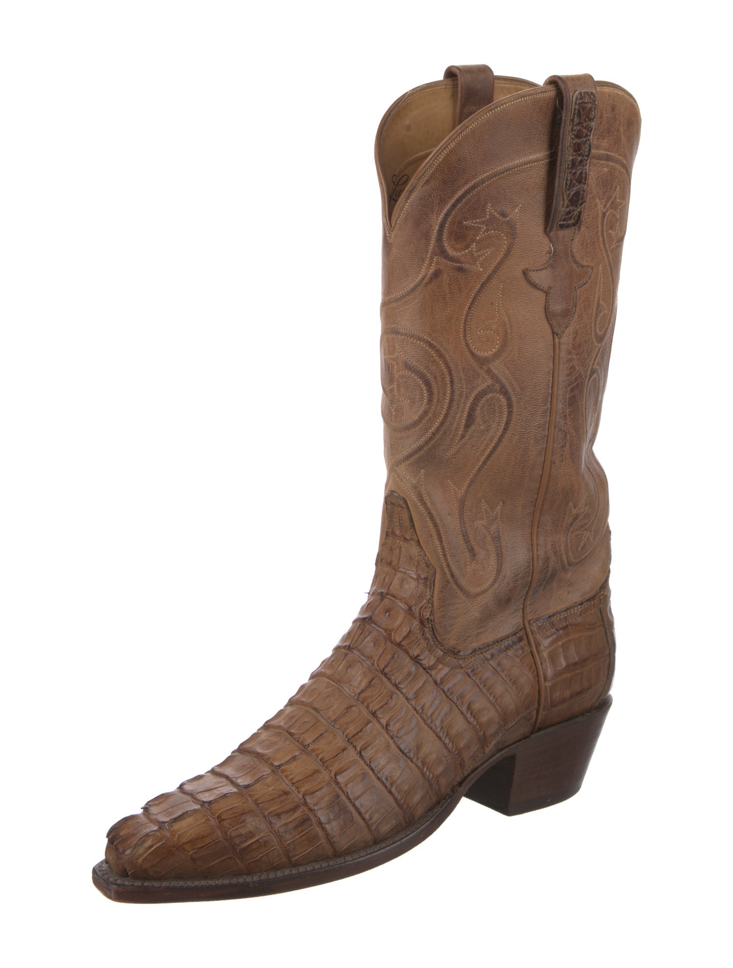 Lucchese Crocodile Western Boots - Brown Boots, Shoes - LCC24127 | The ...