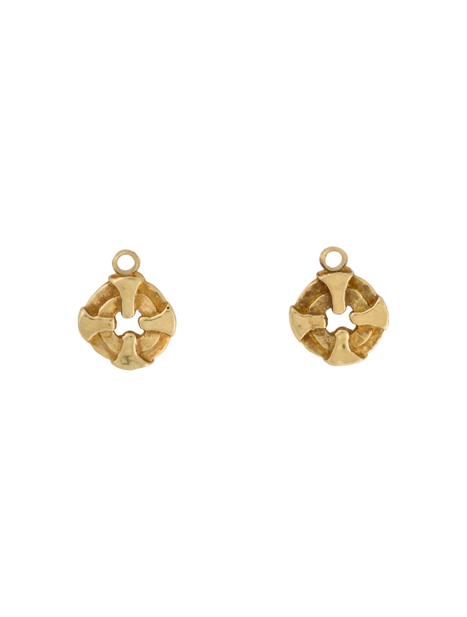Earrings 14K Diamond Earring Enhancers - 14K Yellow Gold Earring ...