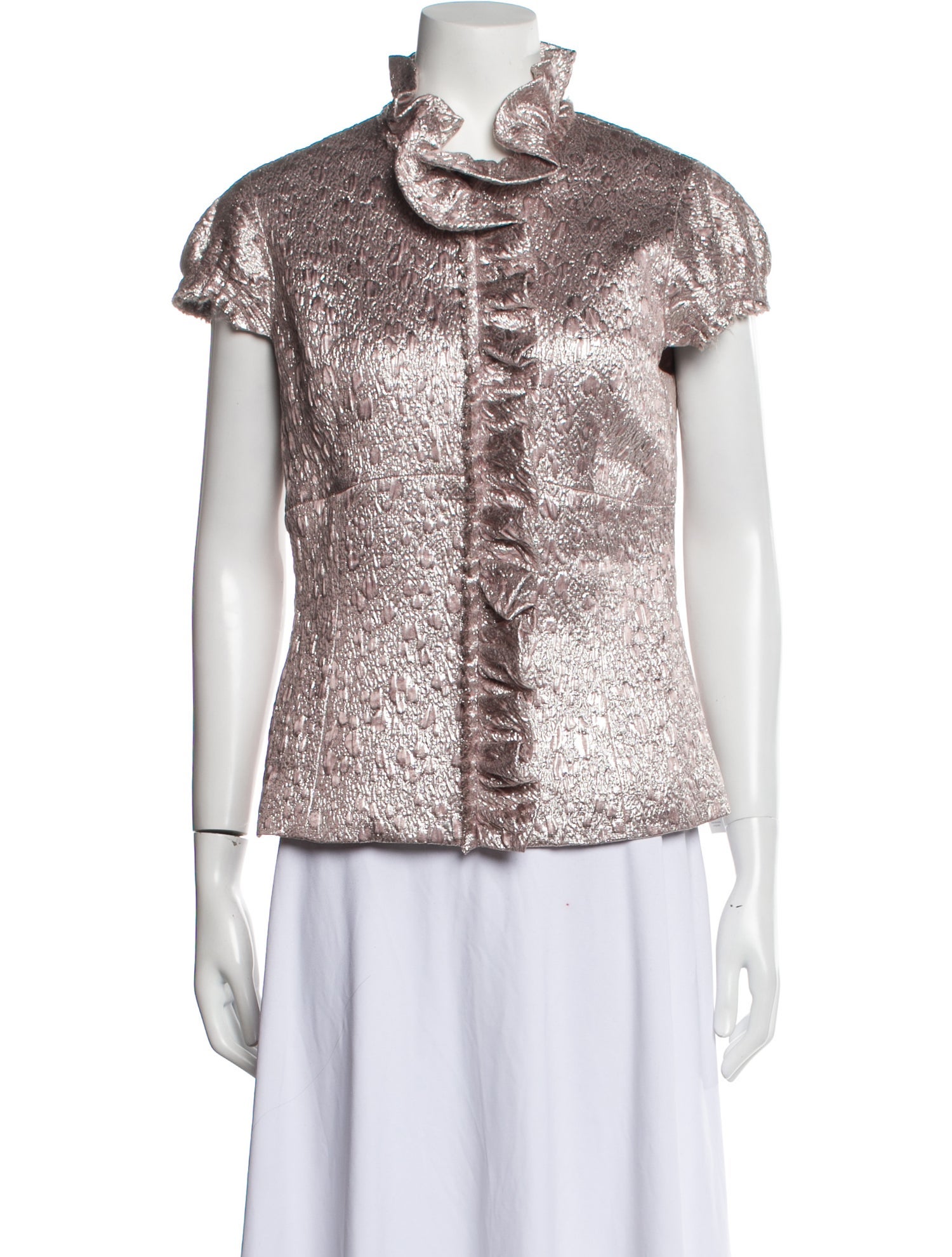 Lela Rose Vest - Metallic Jackets, Clothing - LEL56626 | The RealReal
