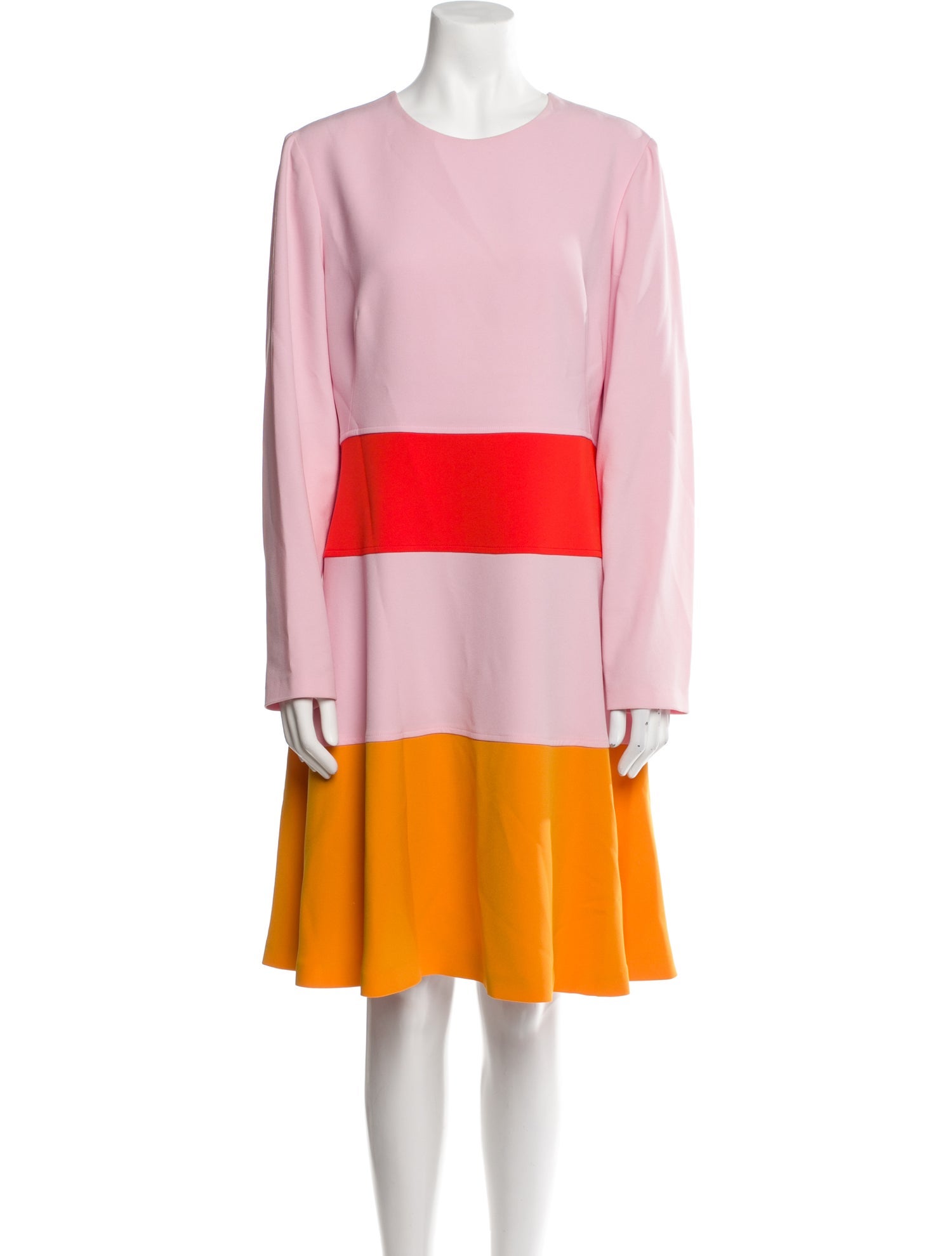 Lela Rose Colorblock Pattern Knee-Length Dress - Pink Dresses, Clothing ...
