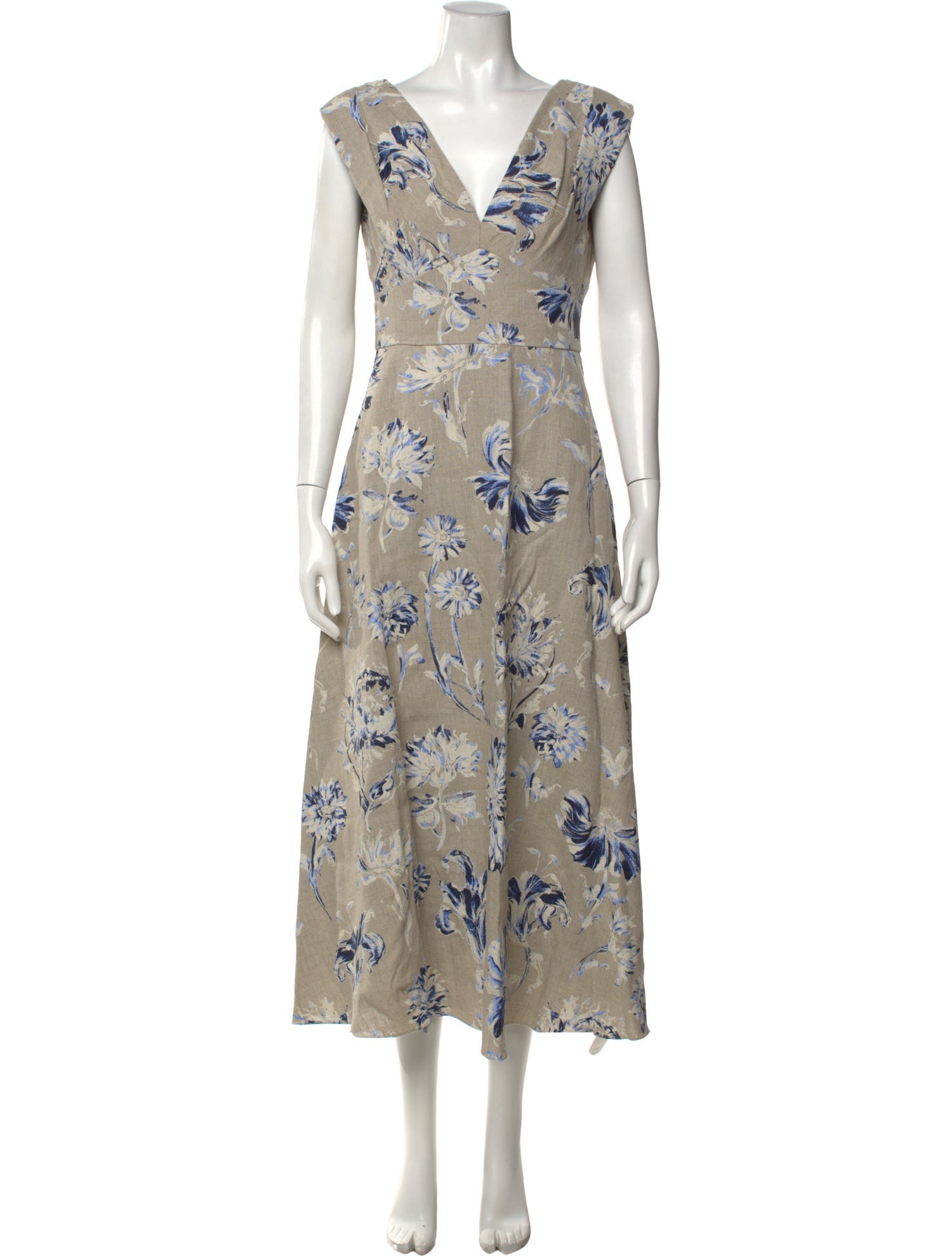 Lela Rose Linen Midi Length Dress w/ Tags - Neutrals Dresses, Clothing ...