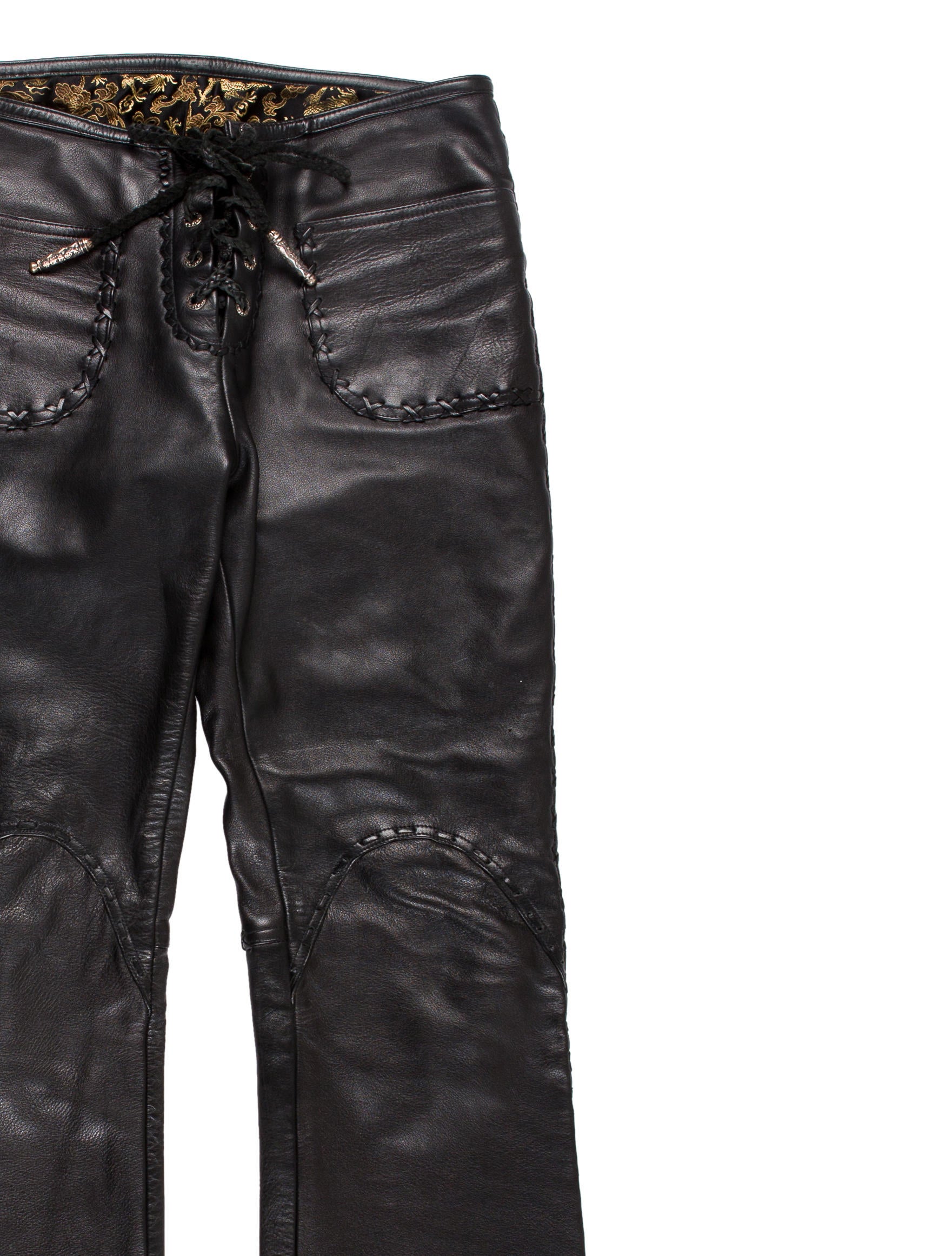 Lords & Fools Leather Saddle-Stitched Pants - Clothing - LFL20022 | The ...