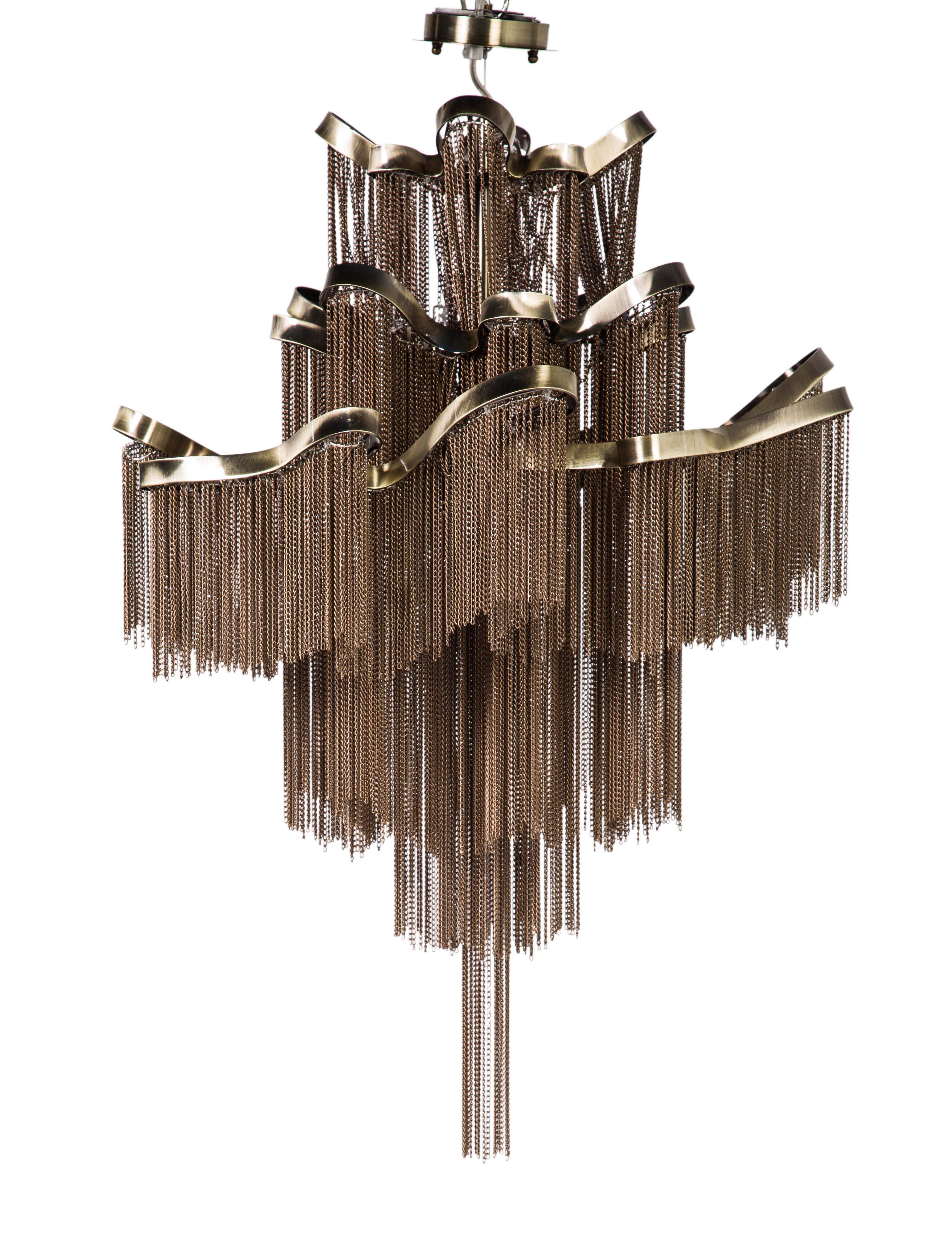 Lighting Chain-Link Ceiling Light - Gold Ceiling & Fixtures, Lighting ...