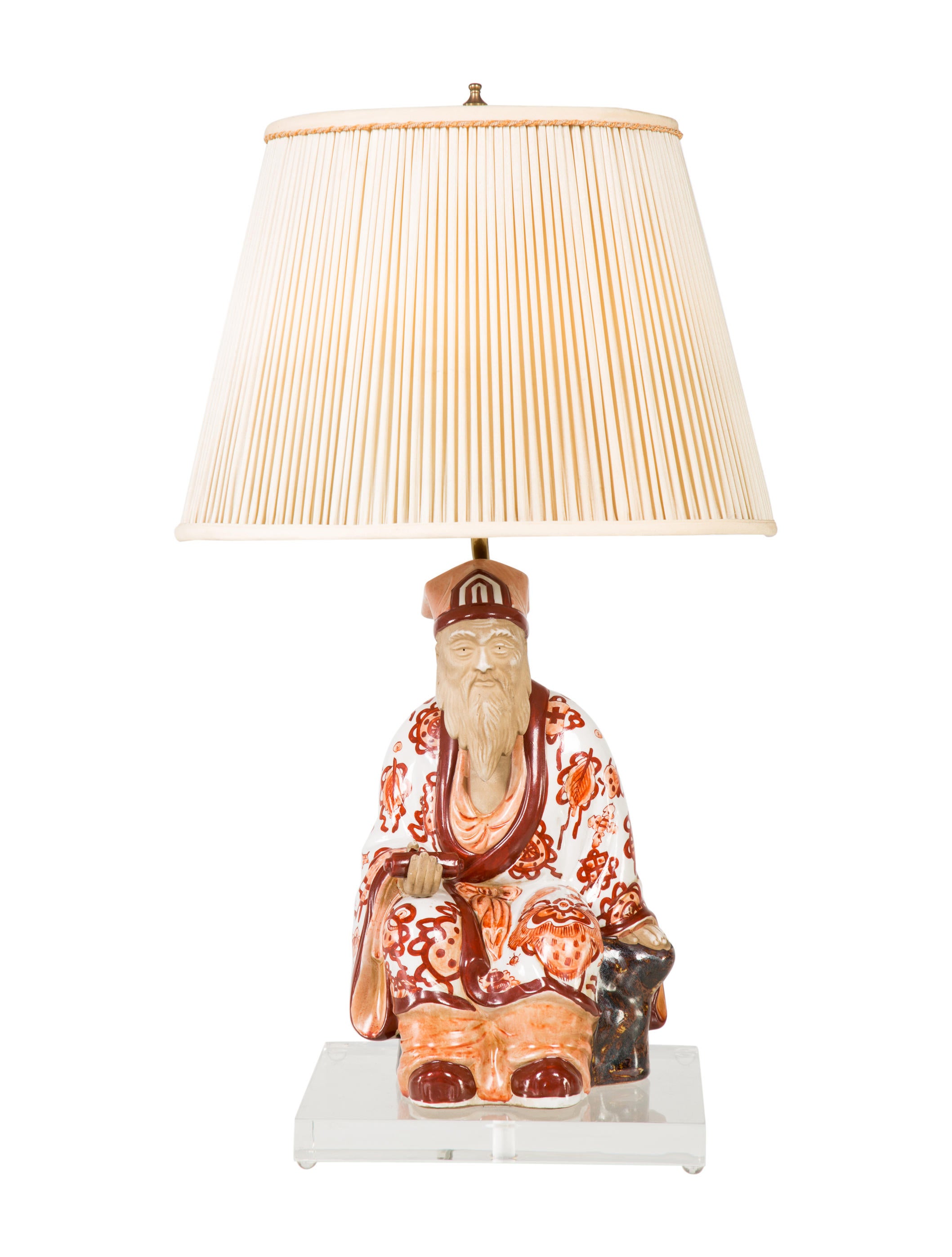 Lighting Chinese Porcelain Table Lamp - Orange Table Lamps, Lighting ...