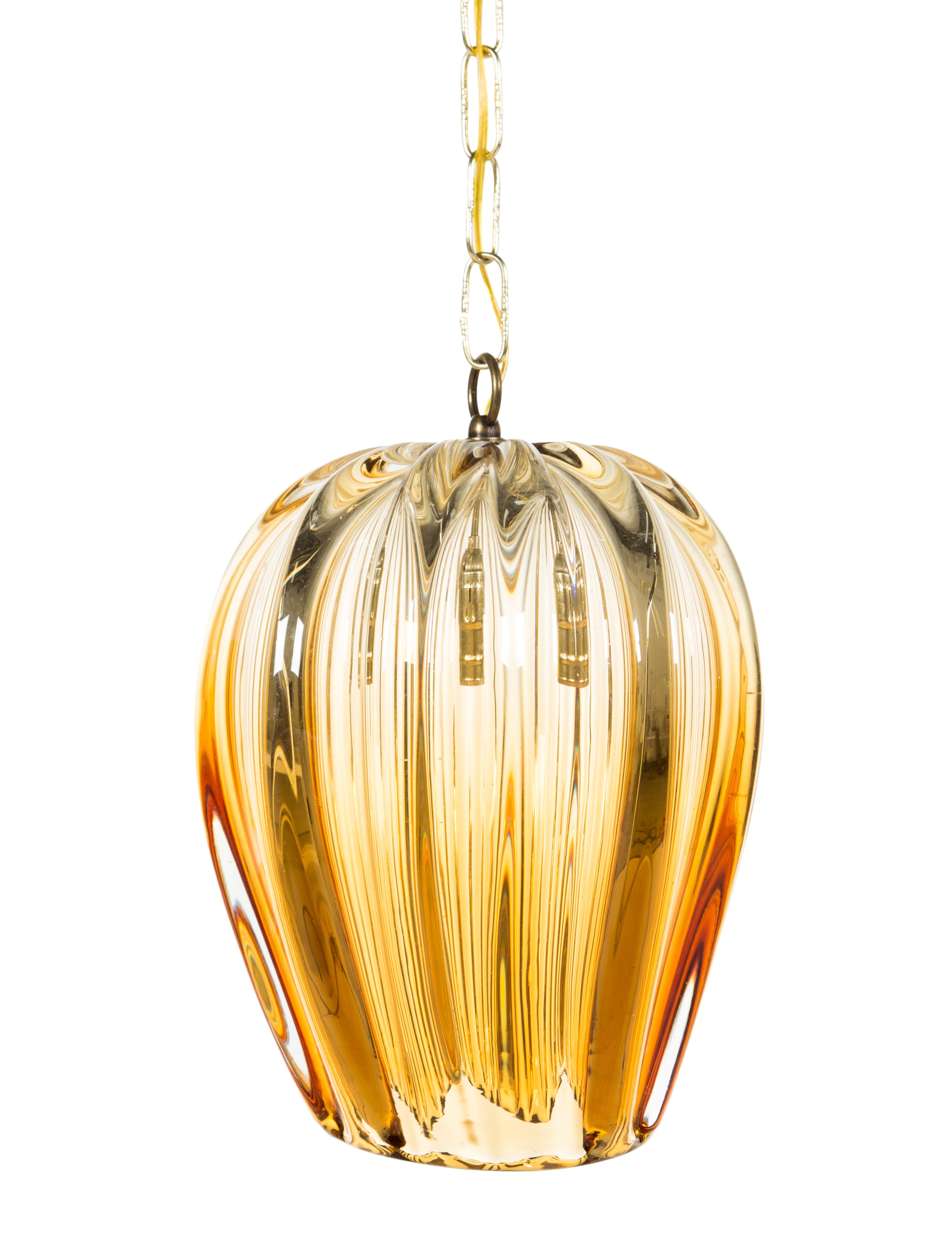 Lighting Glass Pendant Light - Yellow, 1 pieces Ceiling & Fixtures ...