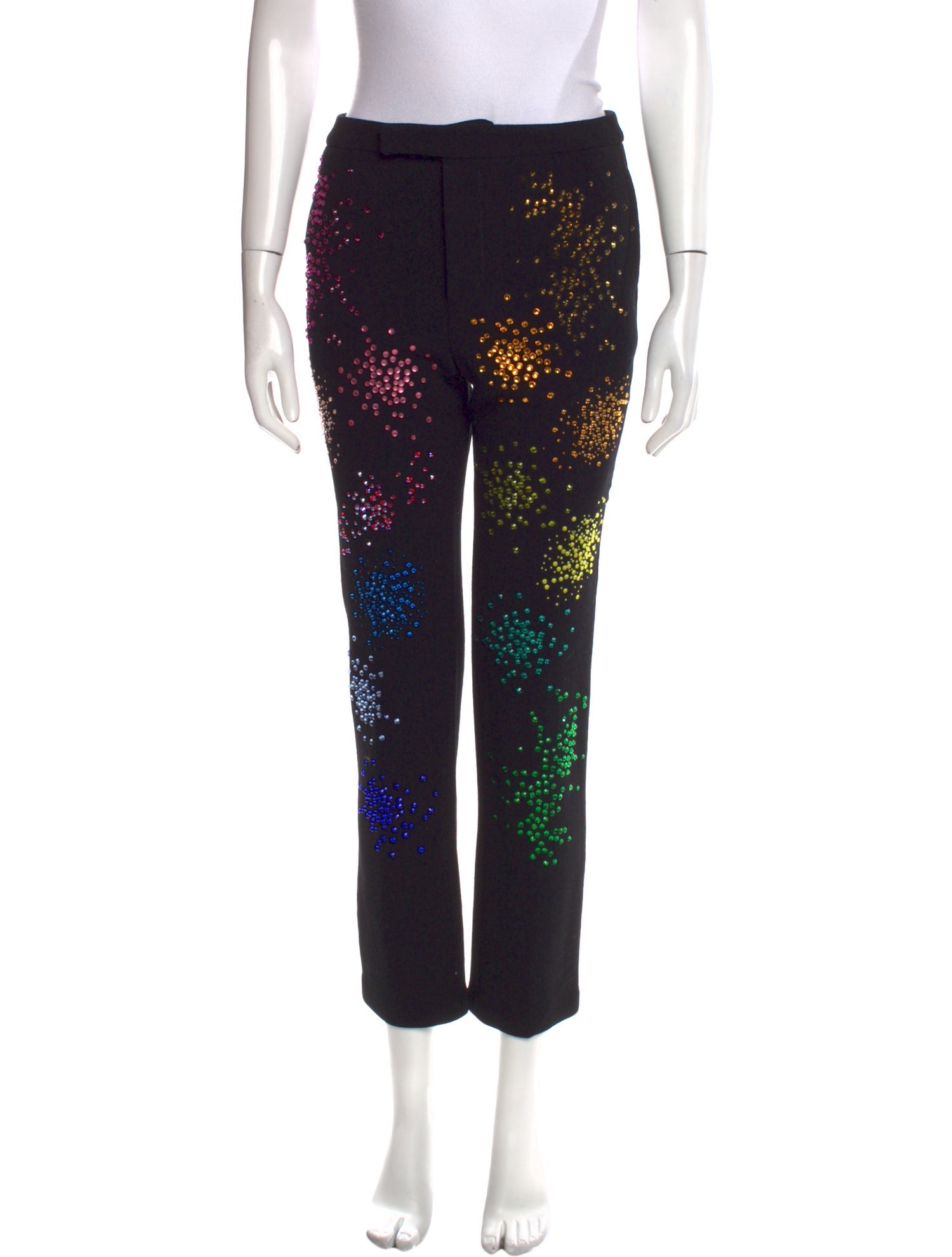 Libertine Patterned Straight Leg Pants w/ Tags - Black, 9.25" Rise ...