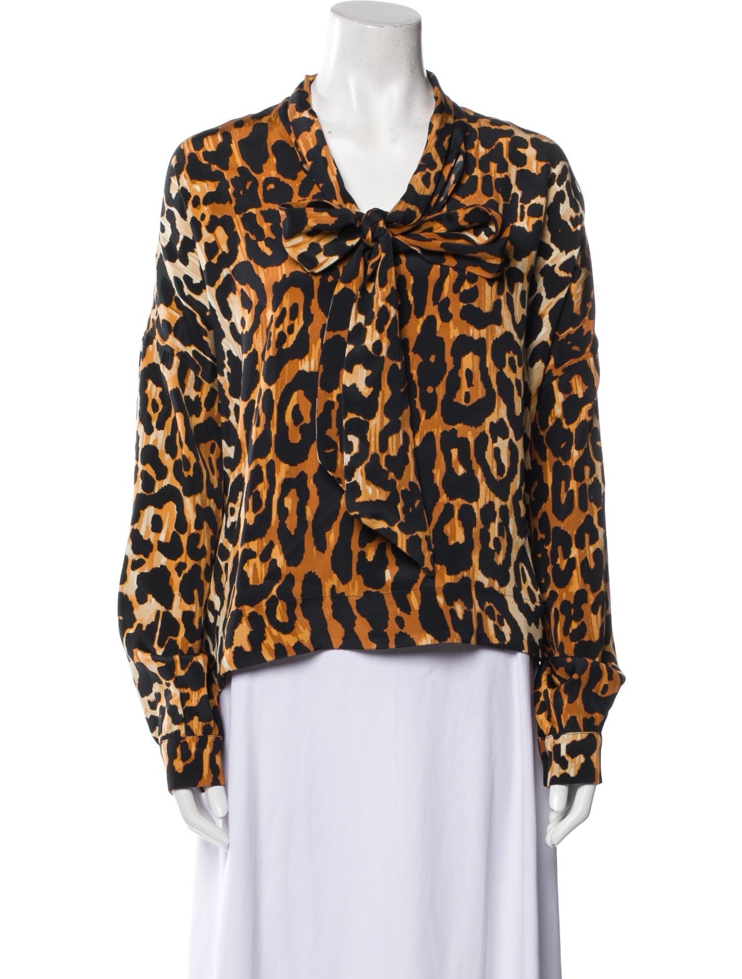 Libertine Silk Animal Print Blouse - Neutrals Tops, Clothing - LIB26599 ...