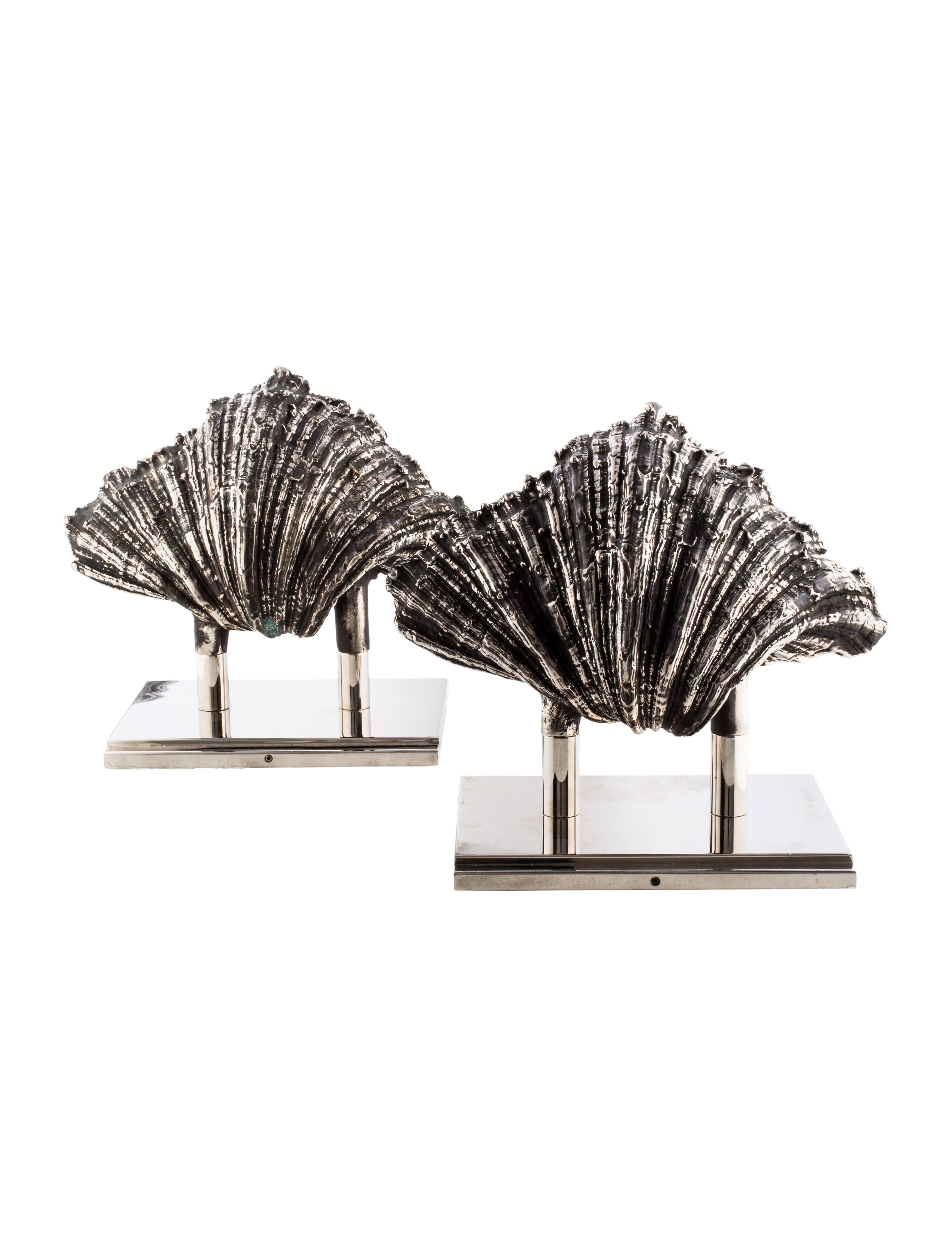 Light Fixture Jonathan Browning Shell Sconces - Silver Ceiling ...