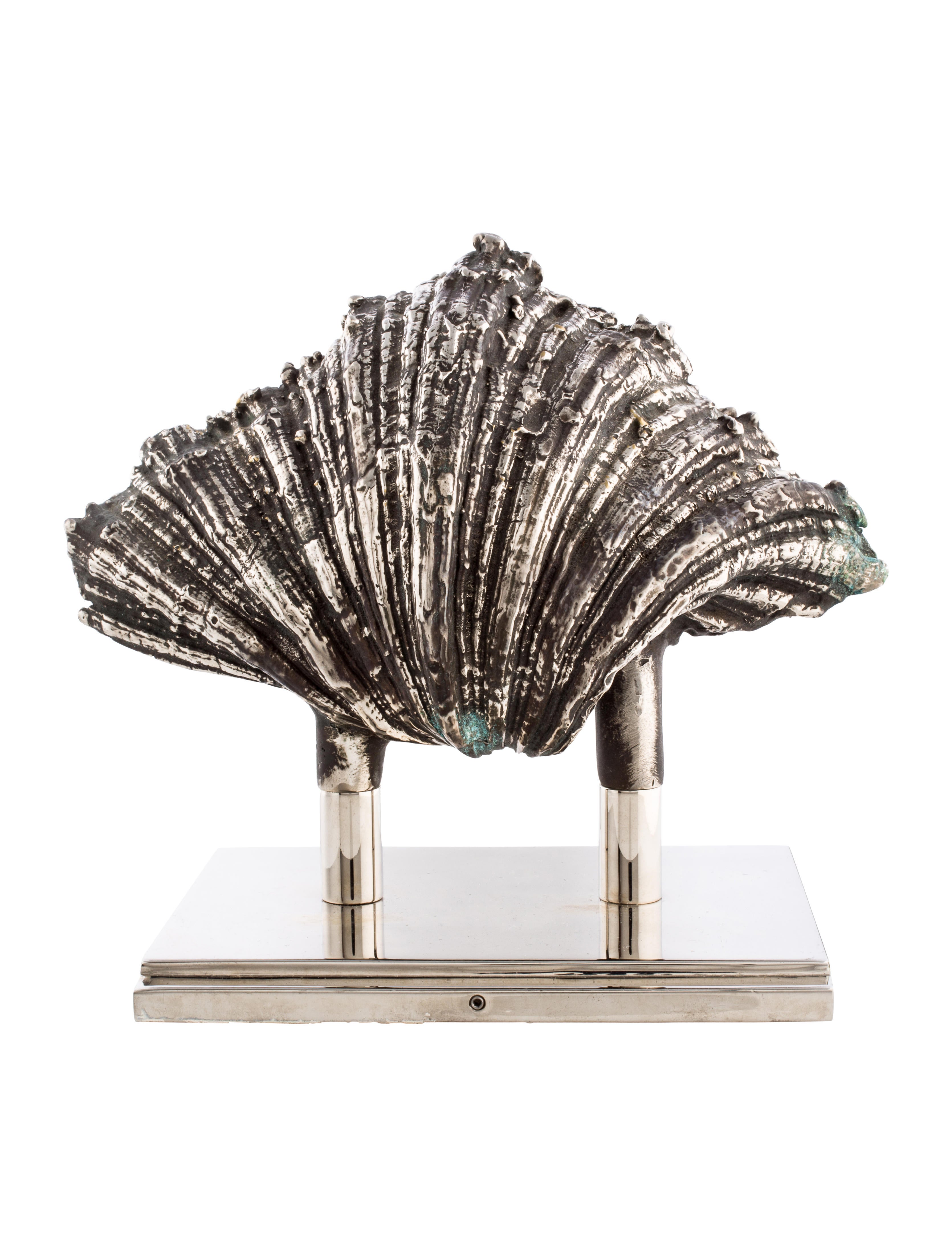 Light Fixture Jonathan Browning Shell Sconces - Silver Ceiling ...