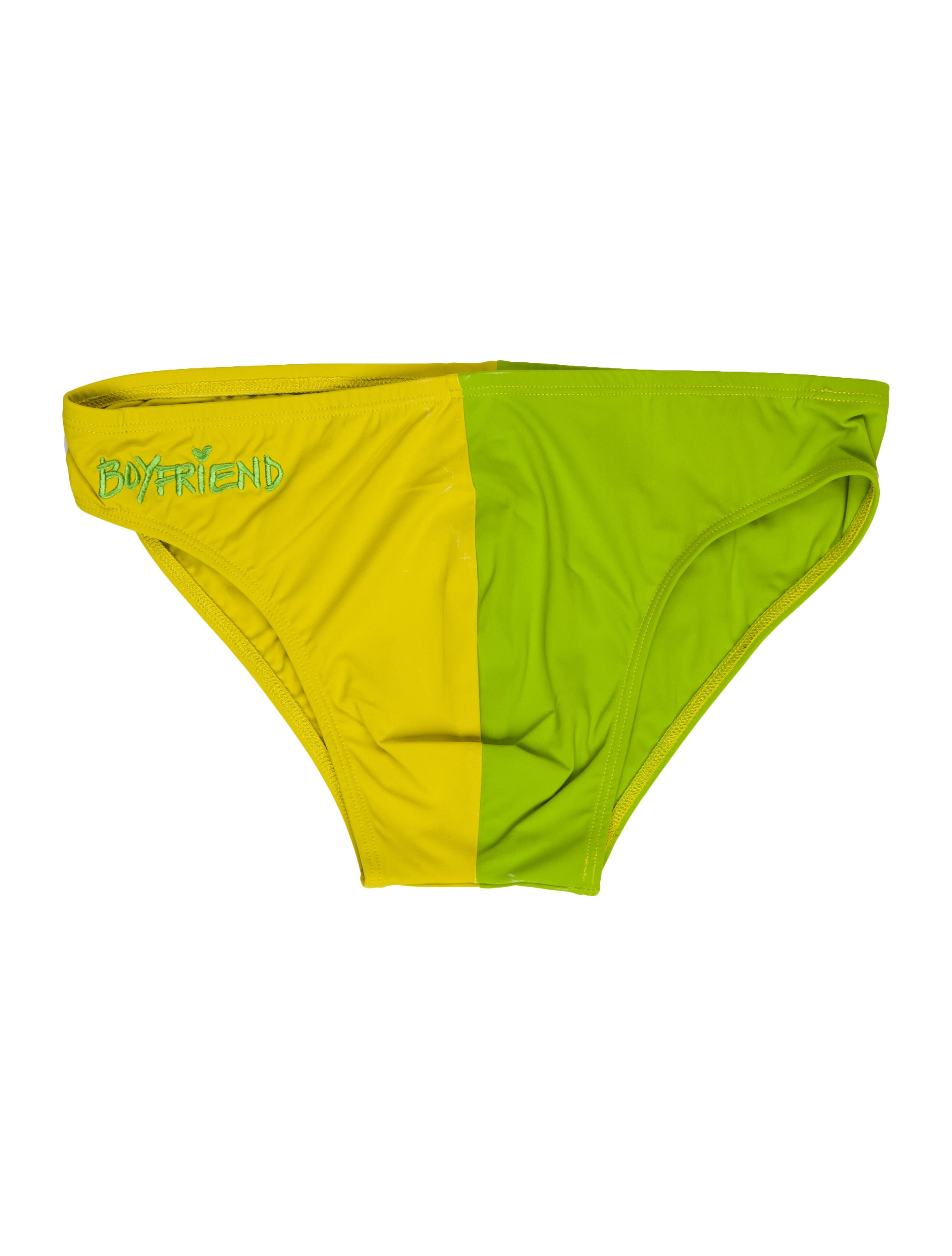 Linder Colorblock Pattern Swim Briefs w/ Tags - Green, 9" Rise Swimwear ...