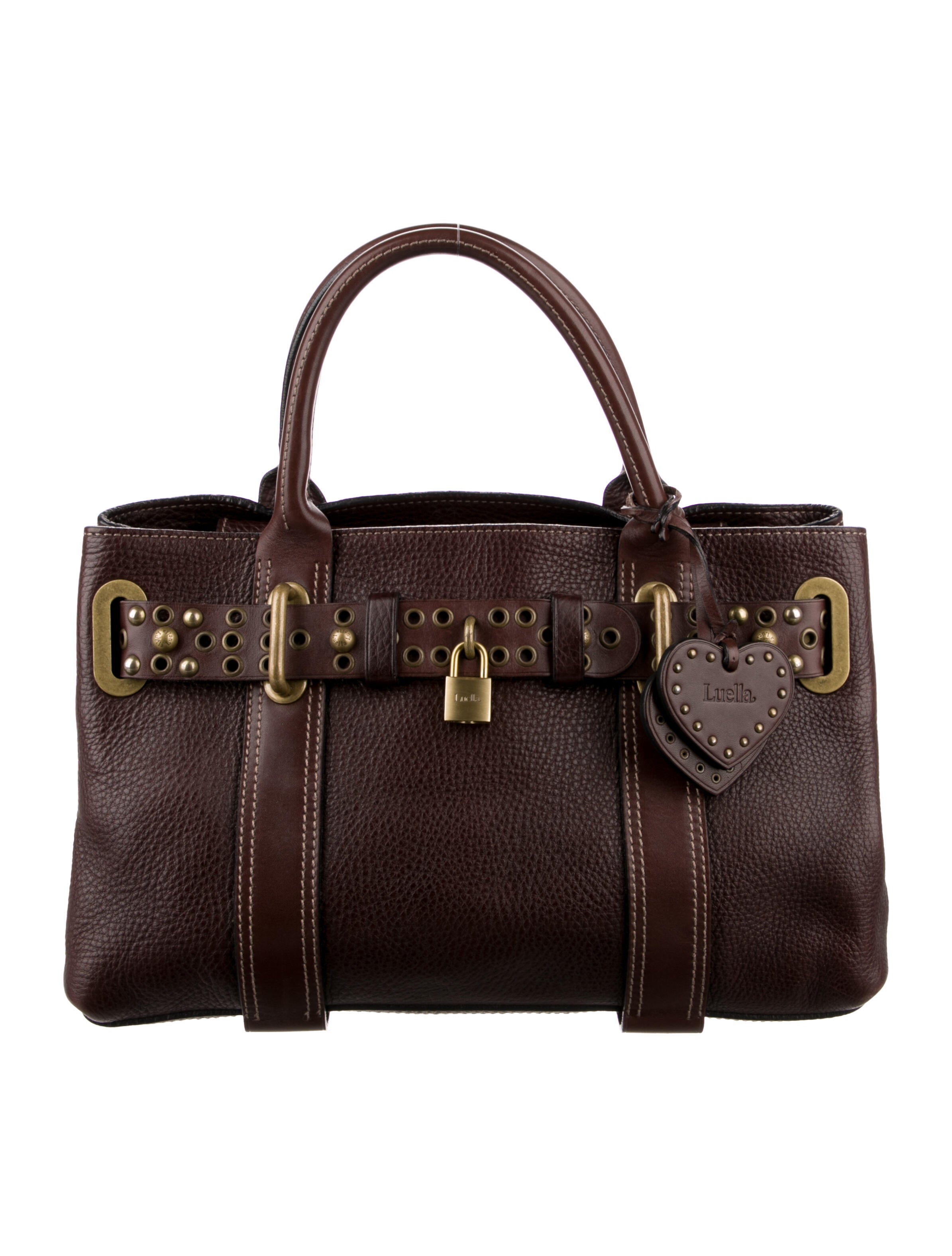 Luella Pebbled Leather Handle Bag - Brown Handle Bags, Handbags ...
