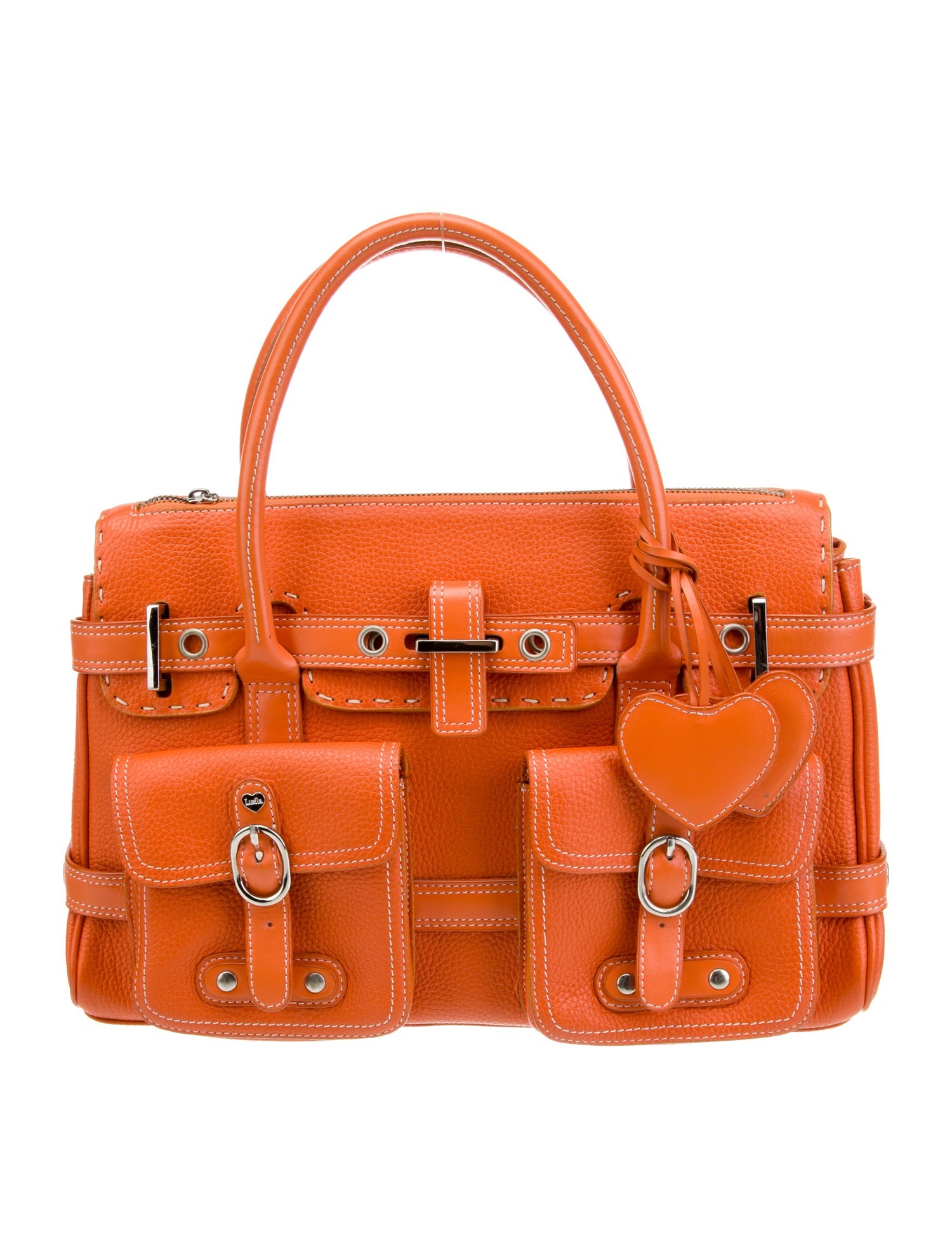 Luella Leather Handle Bag - Orange Handle Bags, Handbags - LLA20525 ...