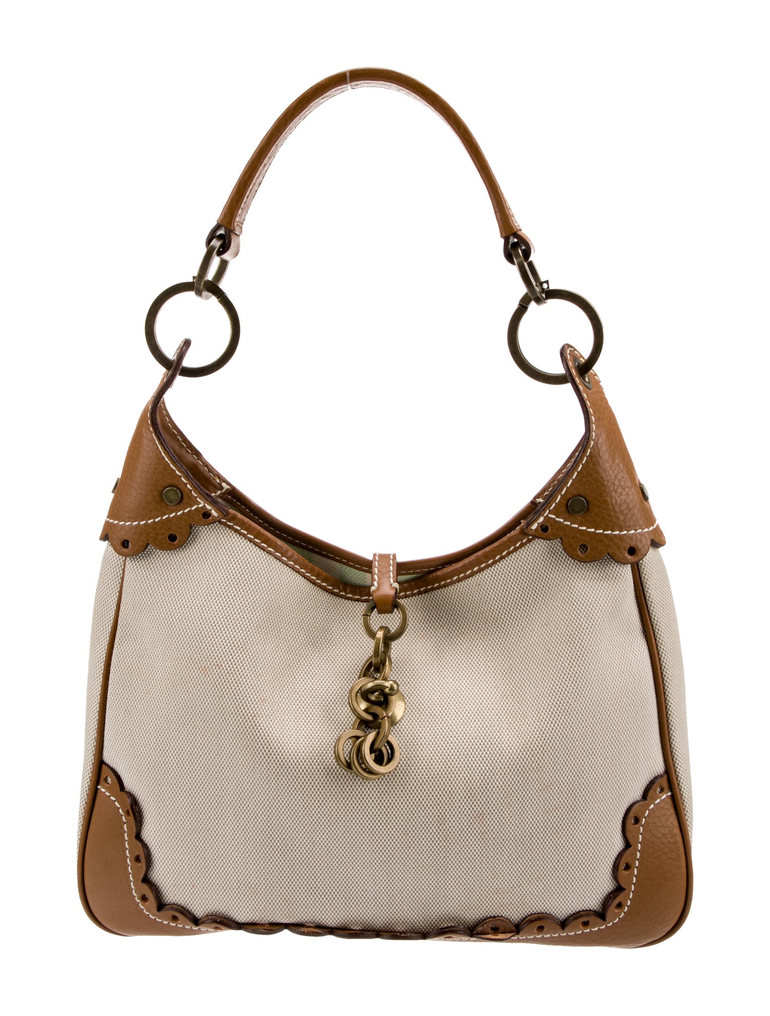 Luella Canvas Shoulder Bag - Neutrals Shoulder Bags, Handbags ...