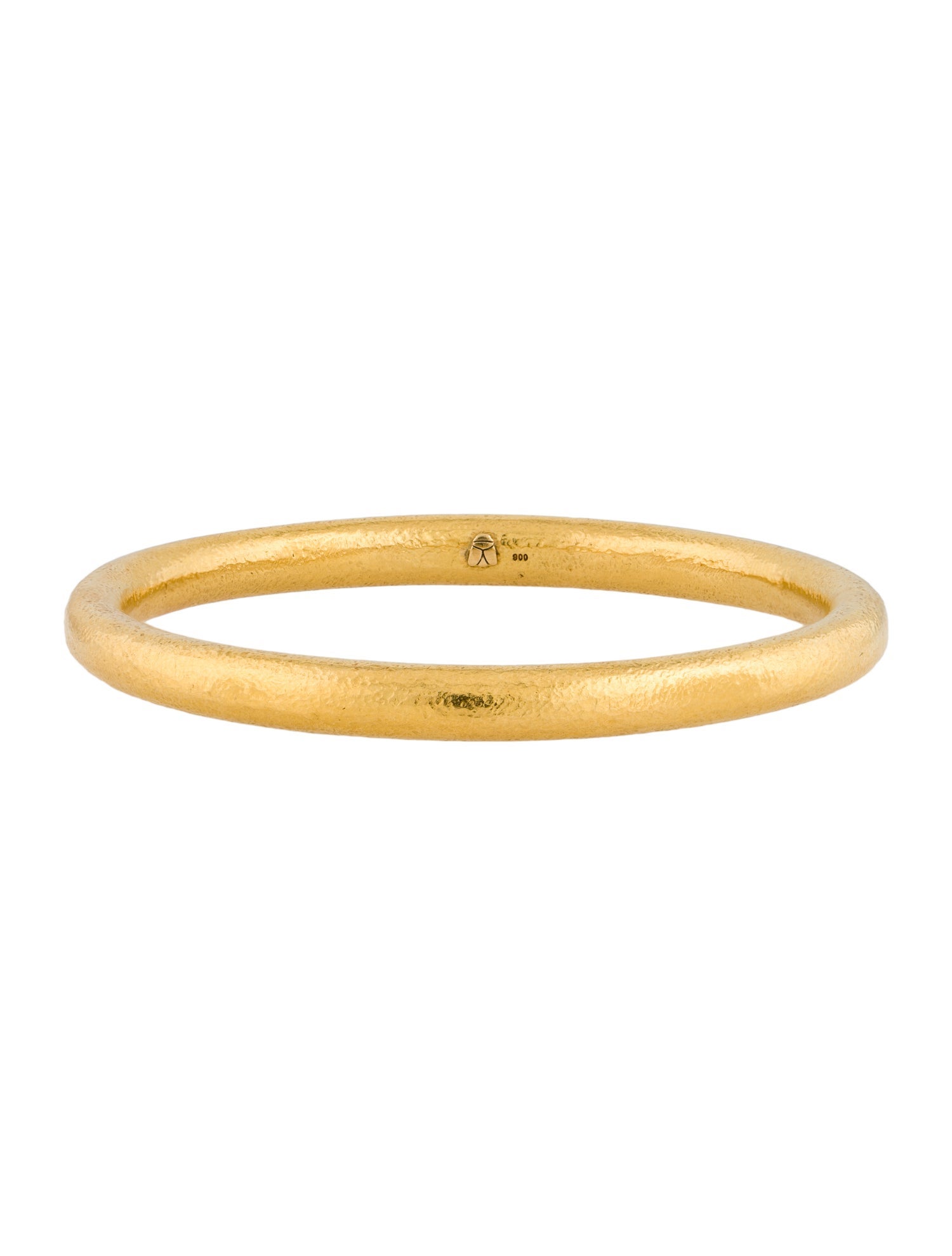 Linda Lee Johnson 22K Hammered Bangle - 22K Yellow Gold Bangle ...