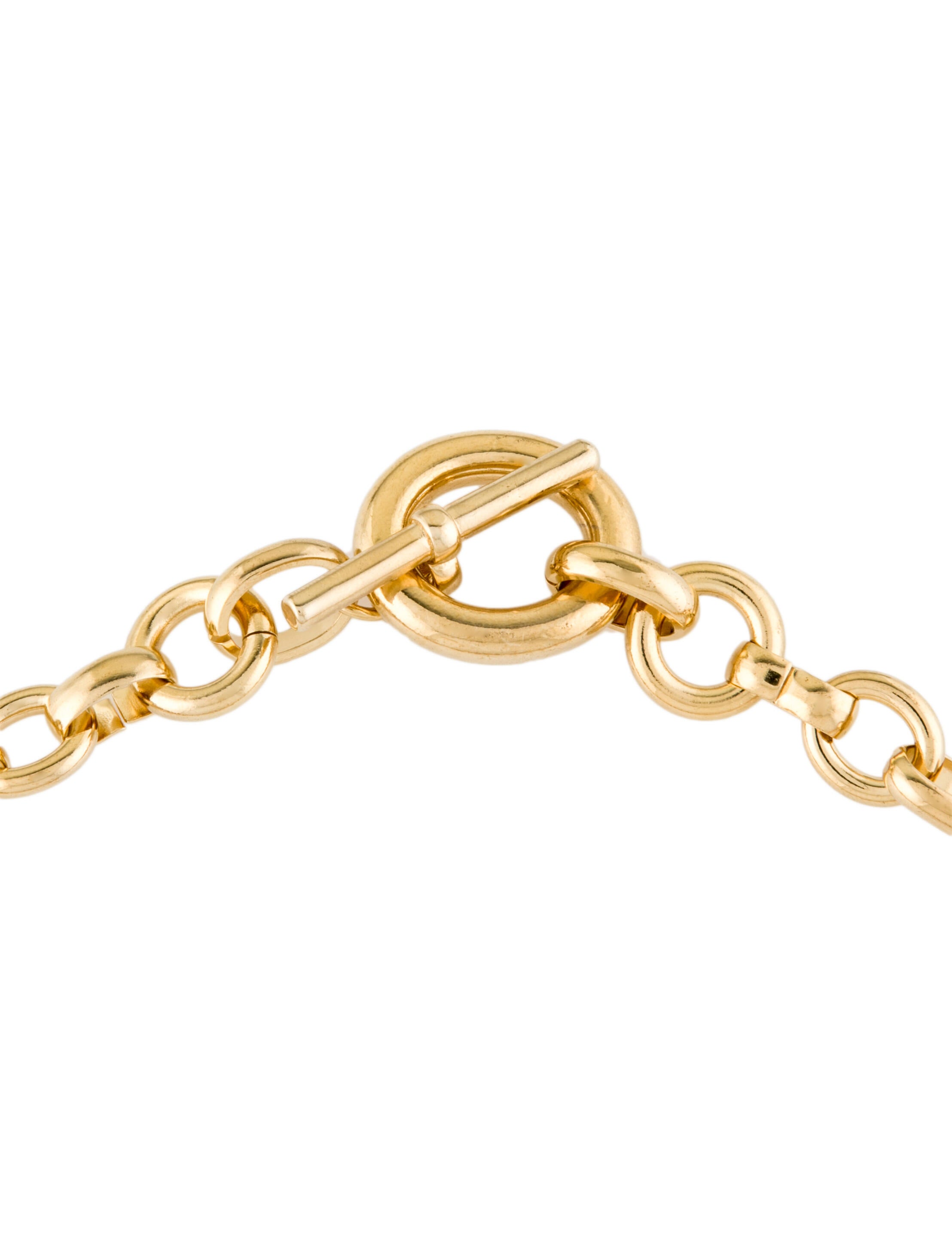 Laura Lombardi Portrait Chain Necklace - 14K Yellow Gold-Plated Chain ...
