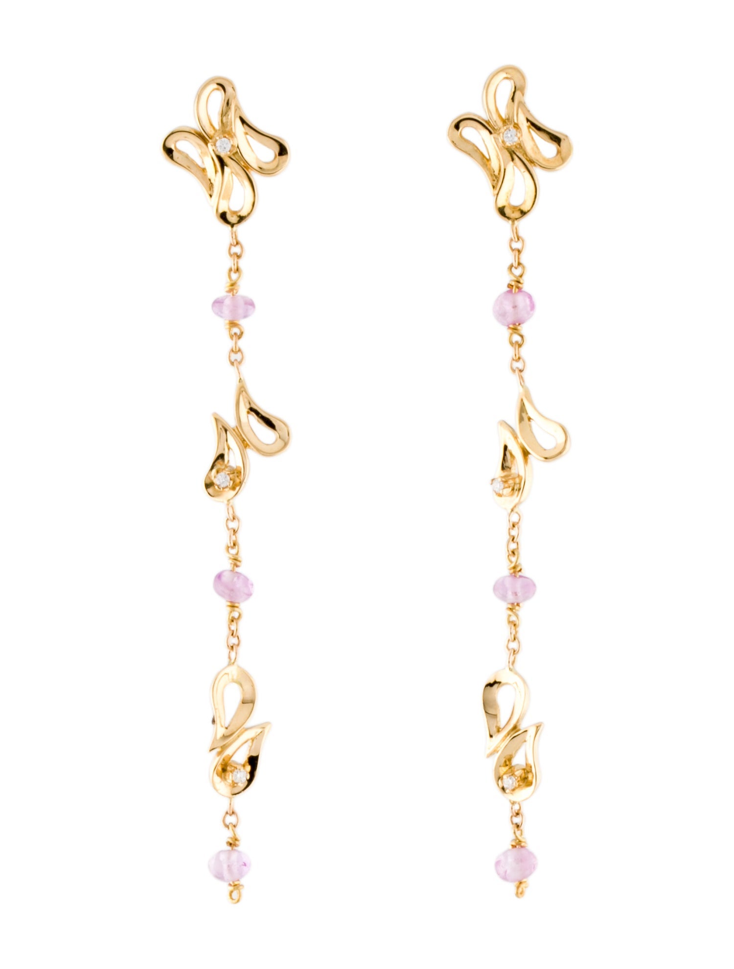 Lalaounis 18K Sapphire & Diamond Drop Earrings - 18K Yellow Gold Drop, Earrings - LLN20836 | The ...