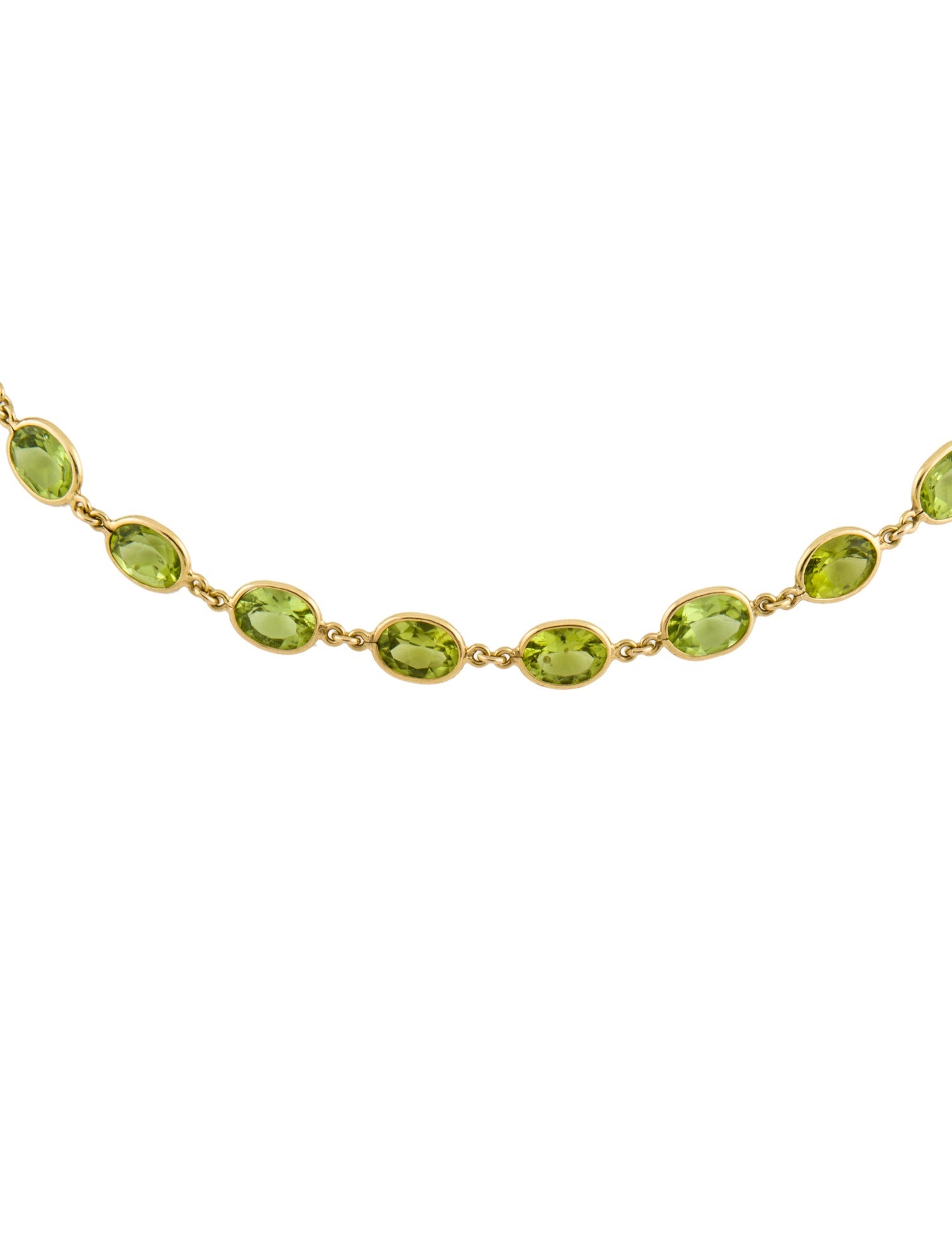 Laura Munder 18K Peridot Link Necklace - Station, Necklaces - LMD20070 ...