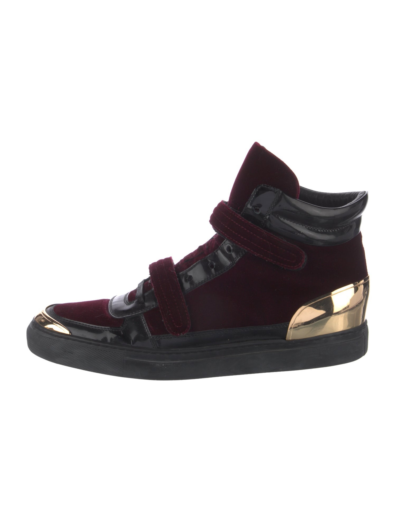 Louis Leeman Velvet Animal Print Sneakers - Burgundy Sneakers, Shoes ...