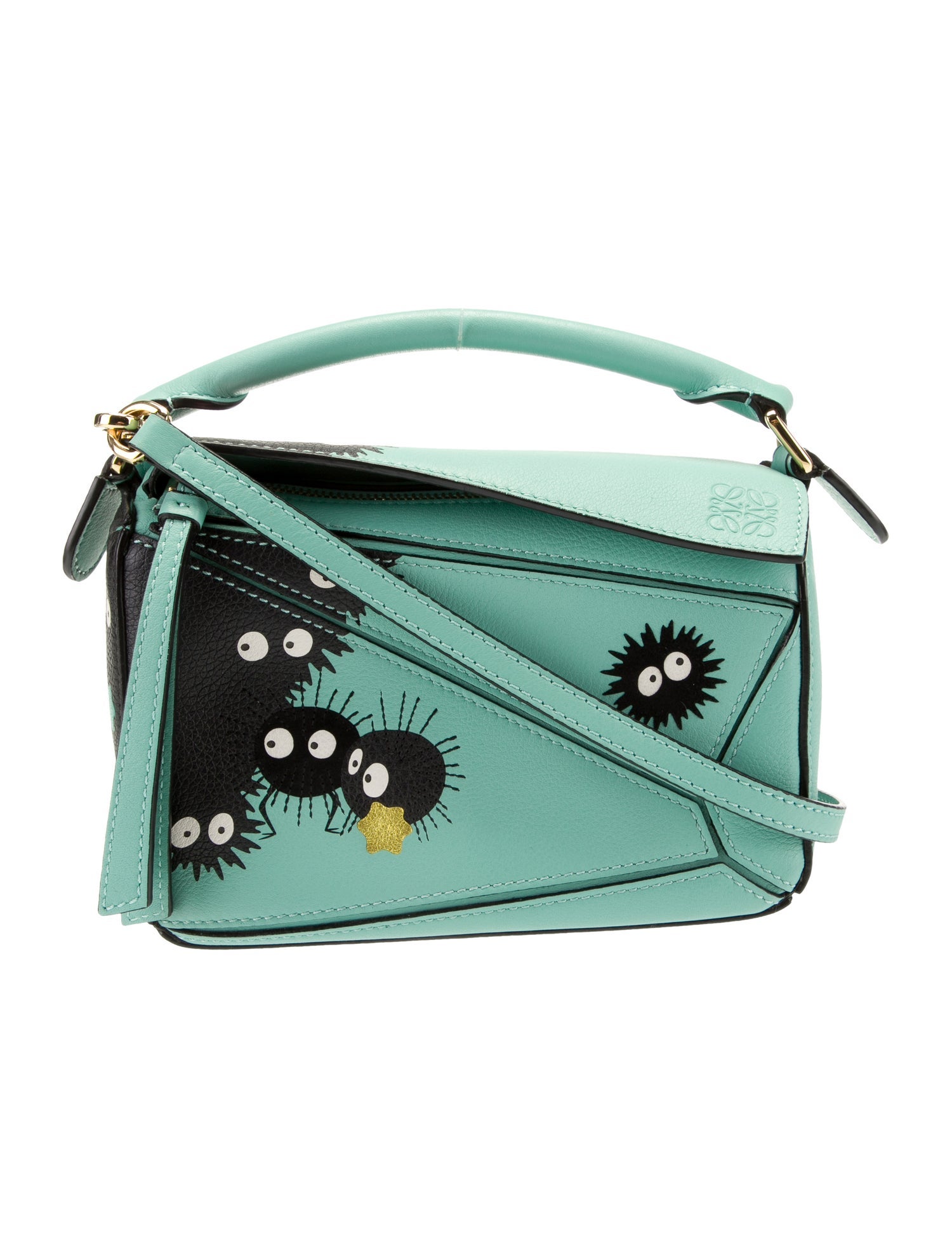 LOEWE x Studio Ghibli Susuwatari Mini Puzzle Bag - Blue Crossbody Bags ...