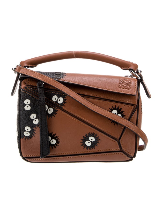 LOEWE x Studio Ghibli Leather Loewe Puzzle Mini - Brown Handle Bags ...