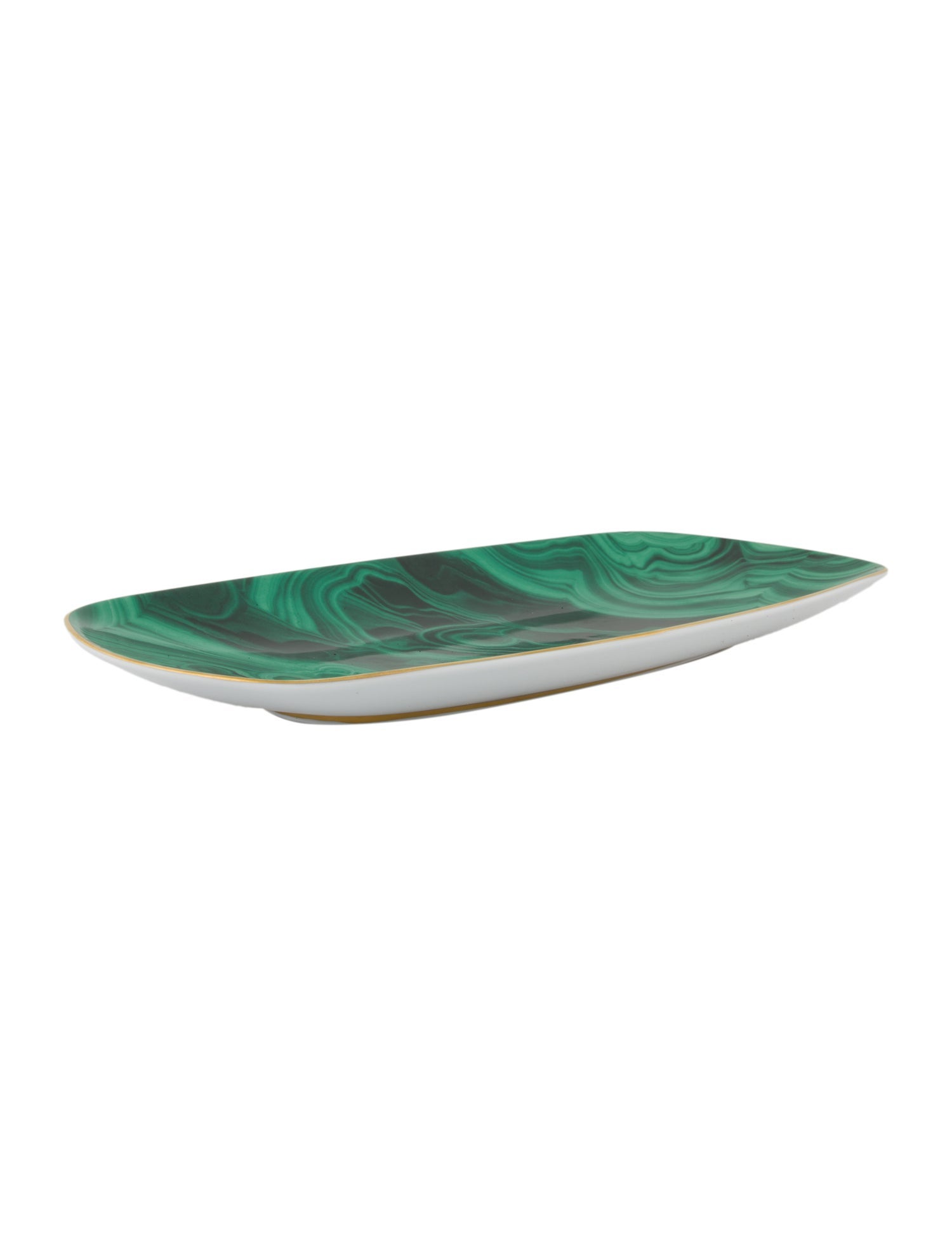 L'Objet Malachite Rectangular Tray - Green Decorative Accents, Decor & Accessories - LOJ22548 ...