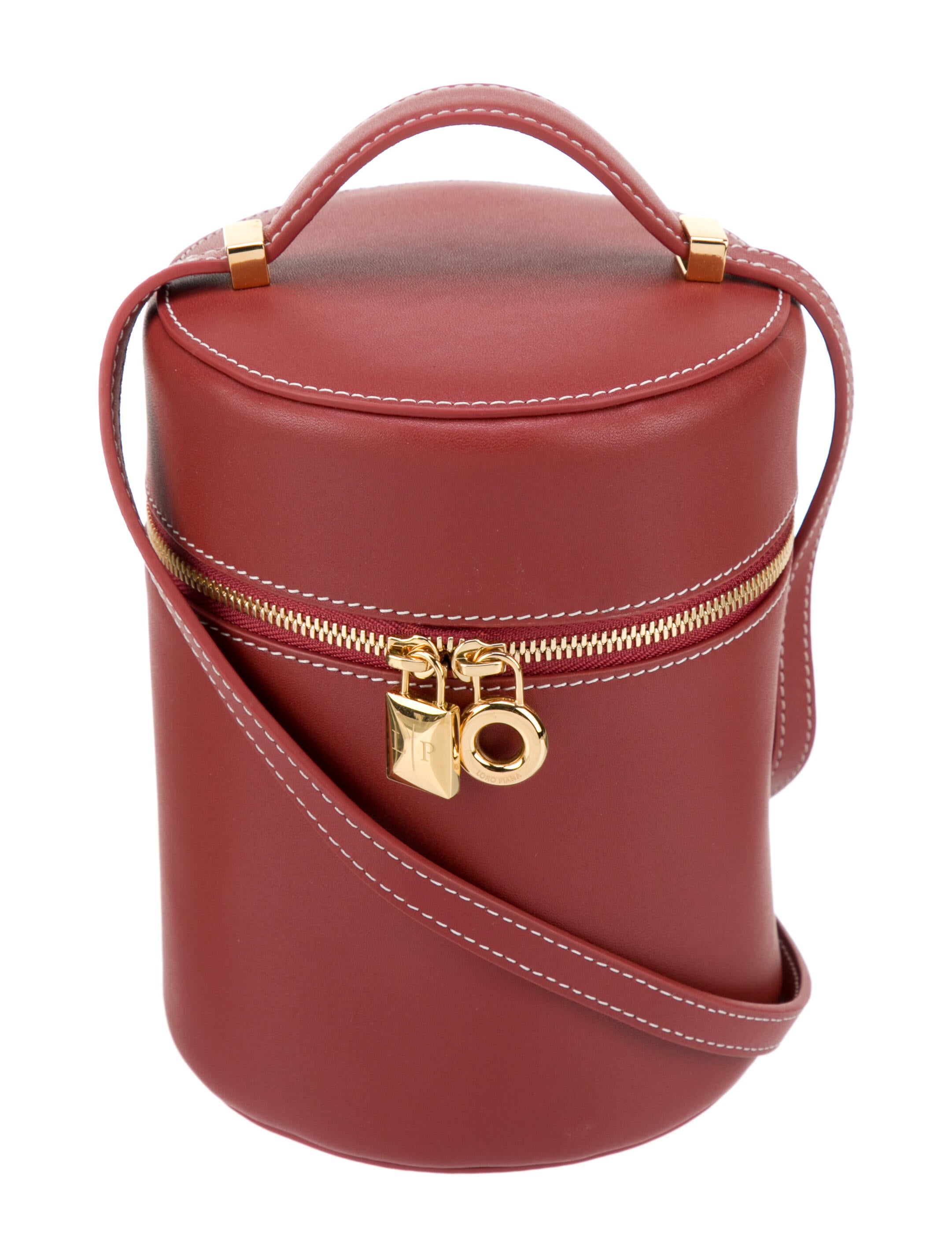 Loro Piana Extra Case Leather Bucket Bag - Red Bucket Bags, Handbags ...